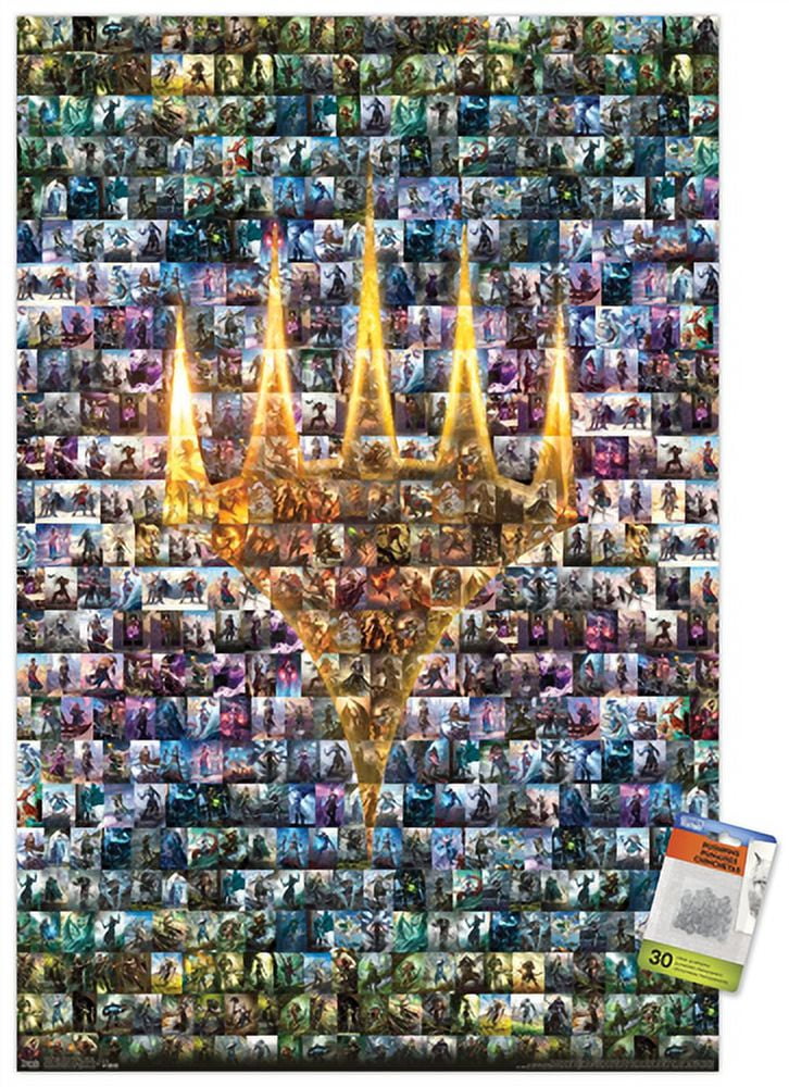 Magic: The Gathering - Collage Wall Poster with Push Pins, 22.375" x 34 ...