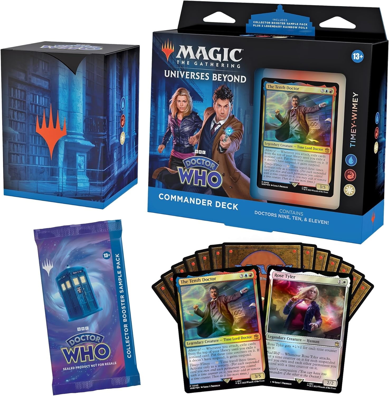 MTG Doctor Who Timey-Wimey Commander Deck with Booster Pack Cards ...