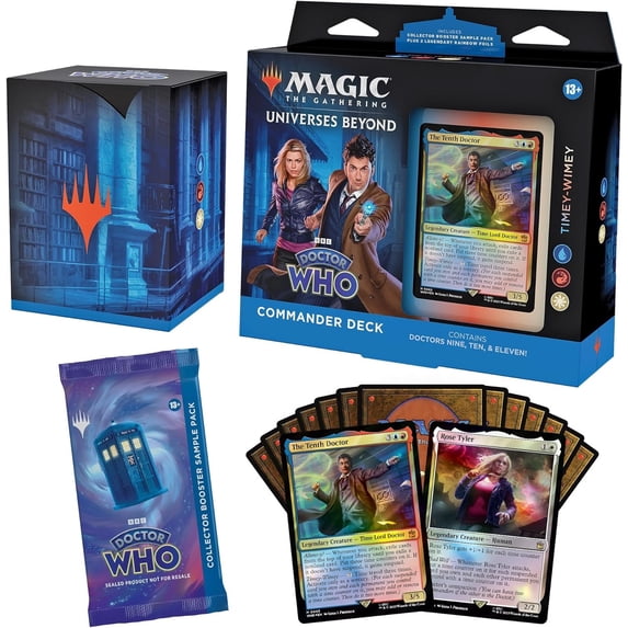 MTG Doctor Who Timey-Wimey Commander Deck with Booster Pack Cards ...