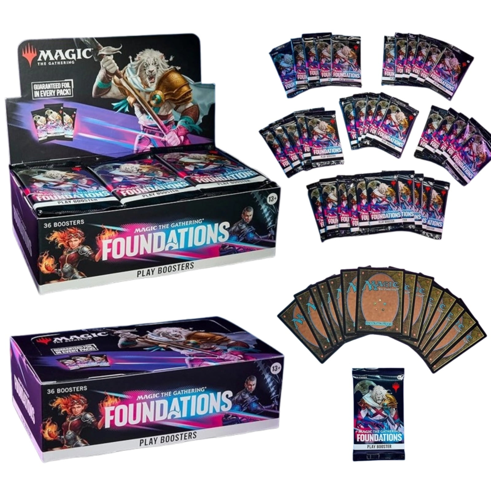 Magic: The Gathering Foundations - Play Booster Box, 14 MTG cards and 1 ...