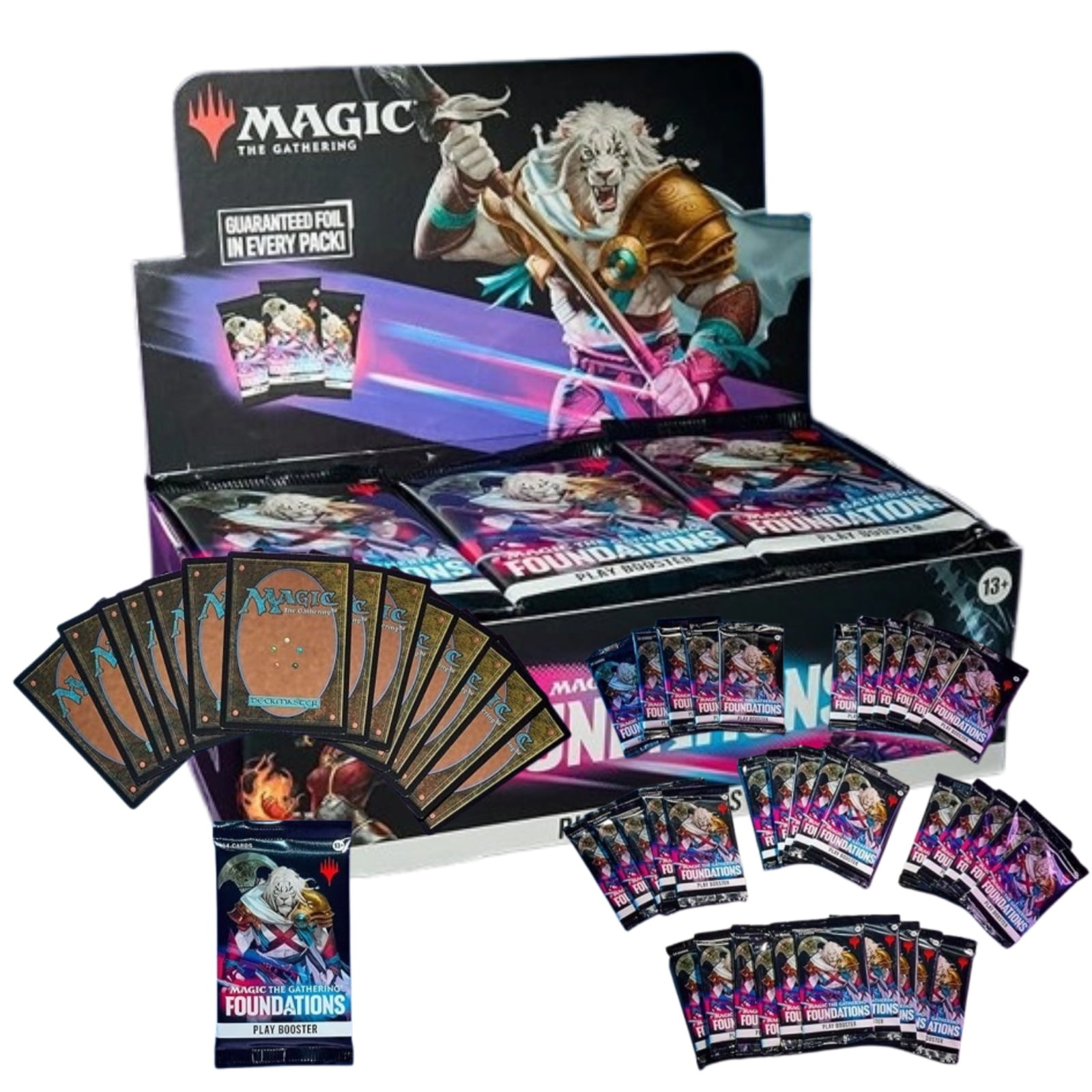 Magic - The Gathering Foundations - Play Booster Box, 14 MTG cards and 1 Token/Ad card or Art ...