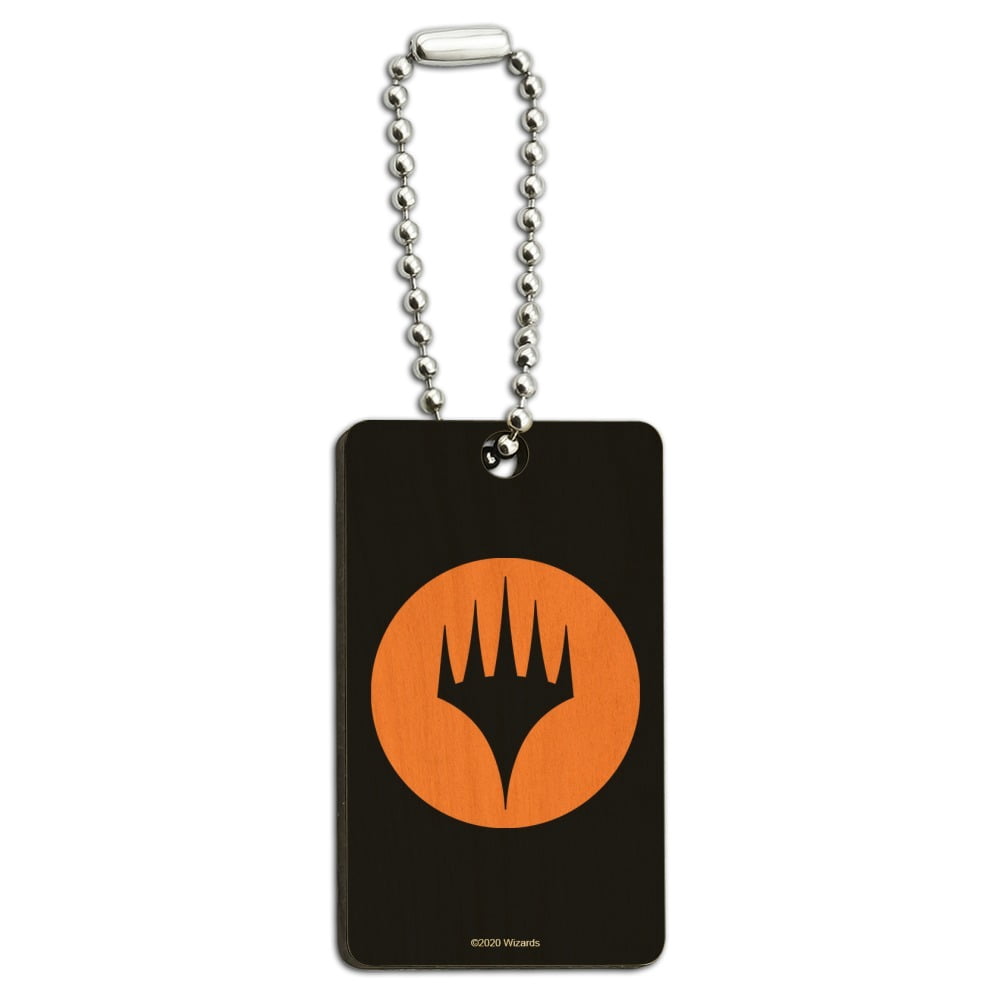 Magic: The Gathering Planeswalker Symbol Wood Wooden Rectangle Keychain ...
