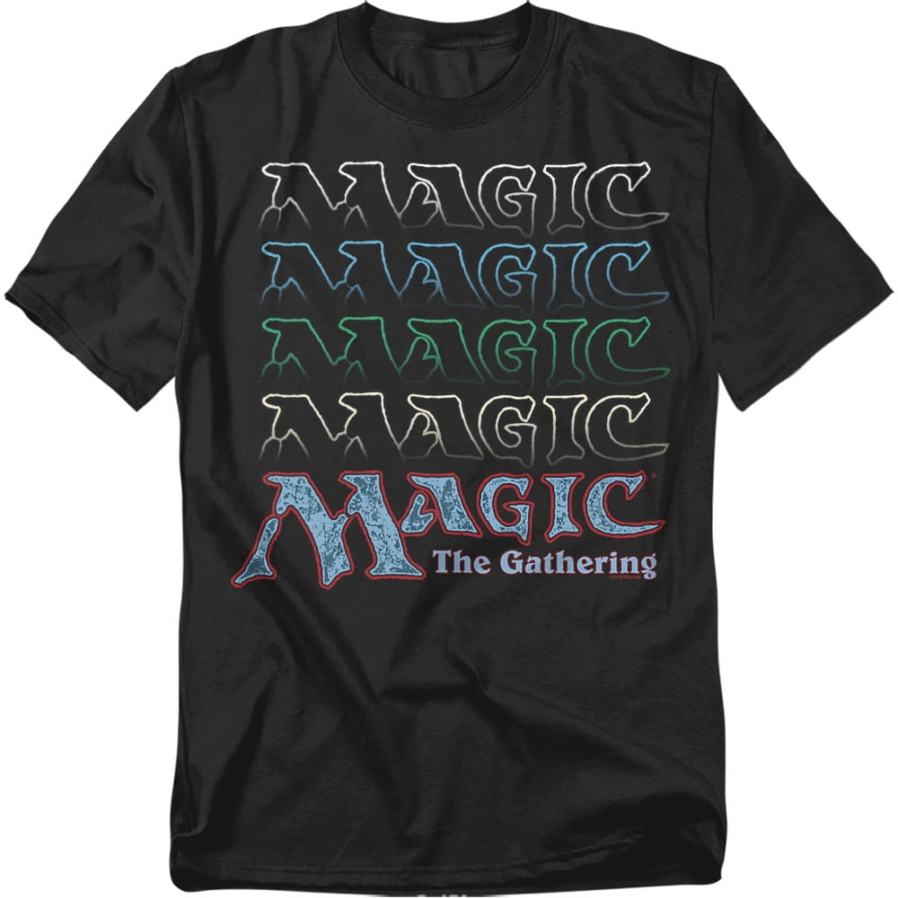 Magic The Gathering T-Shirt Retro Logo Repeat Unisex Graphic Tee For ...