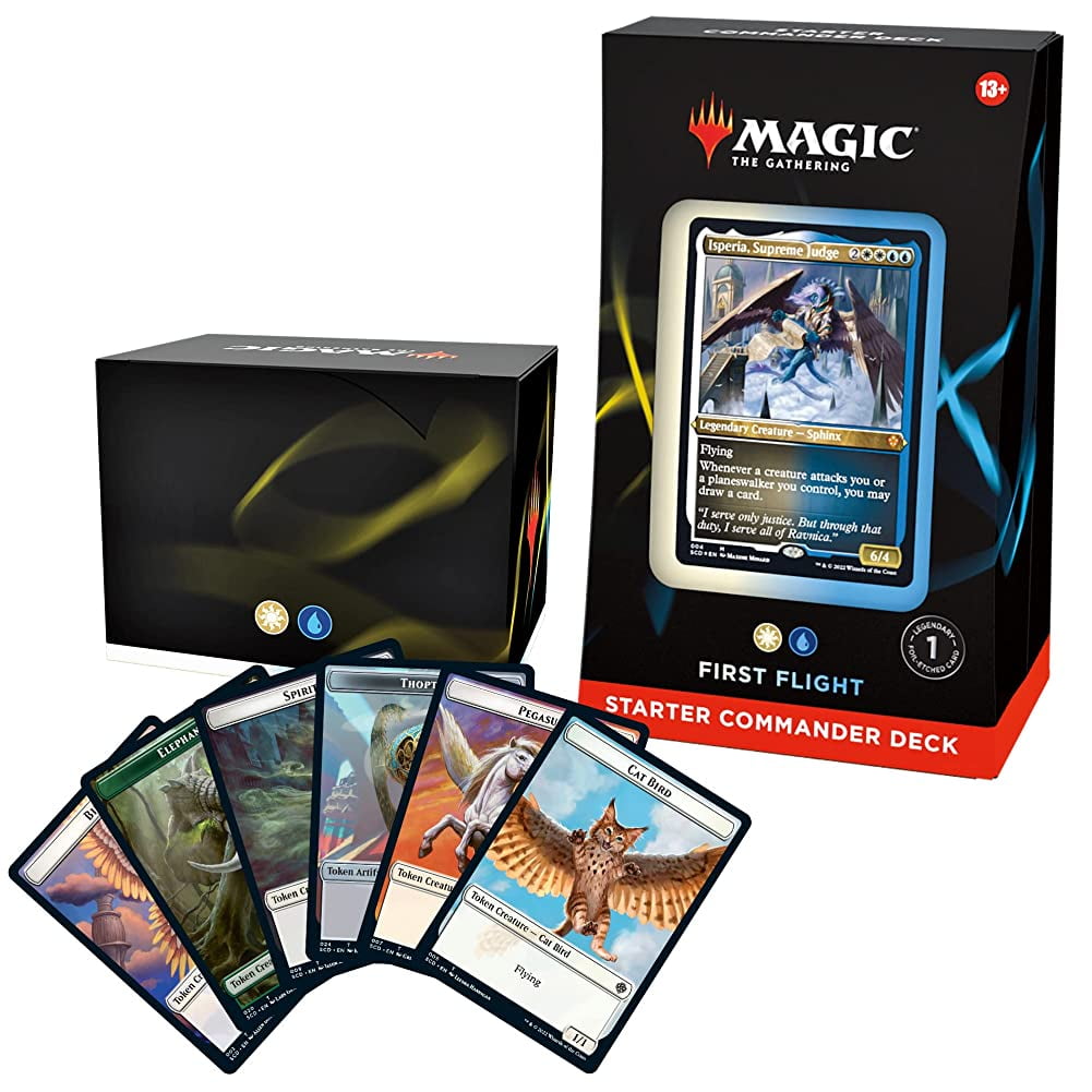 Magic: The Gathering Commander Deck, Starter, First Flight, White-Blue ...