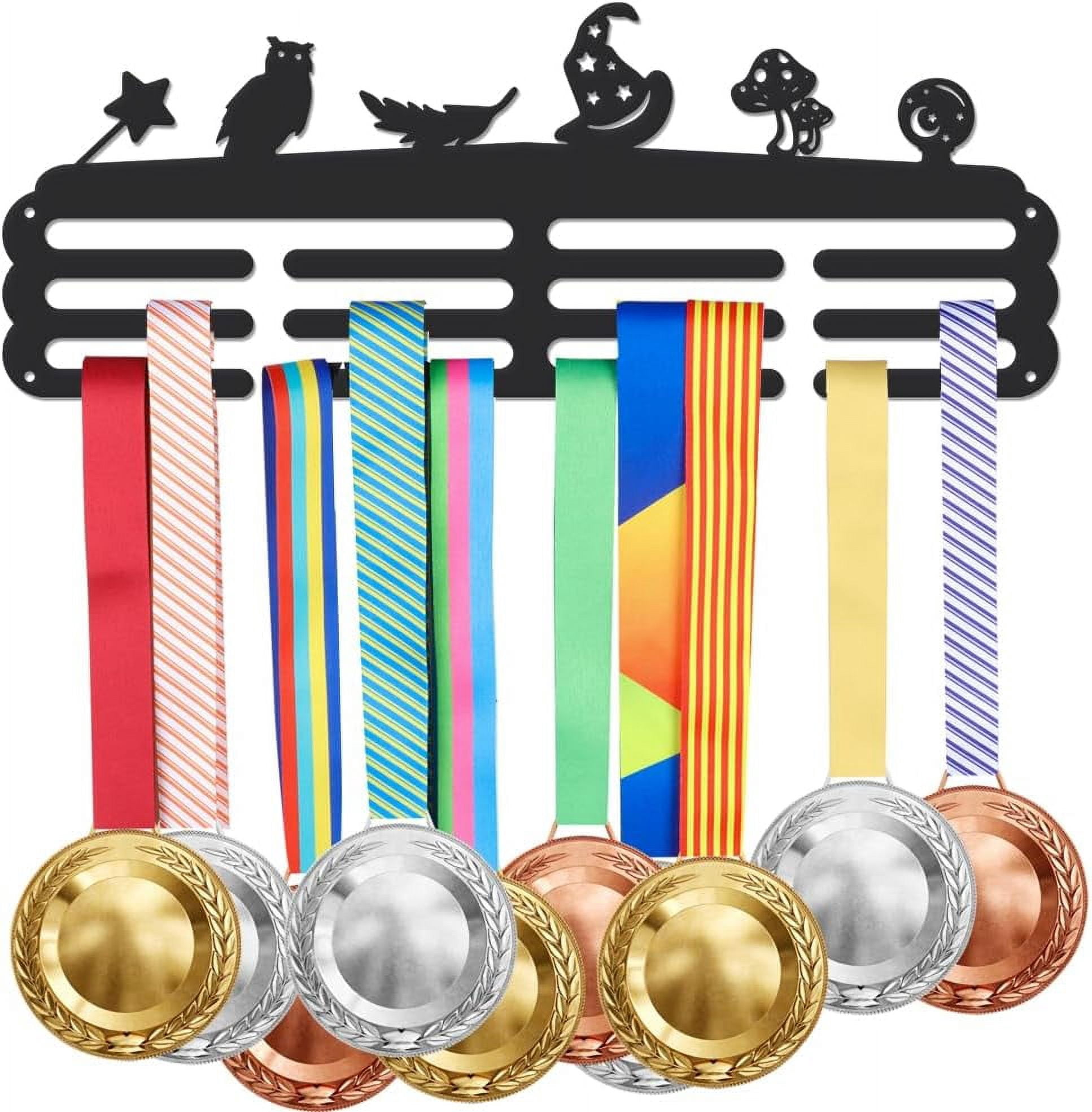 Magic Theme Medal Holder Owl Mushroom Medal Hanger Magic Icons Medal ...