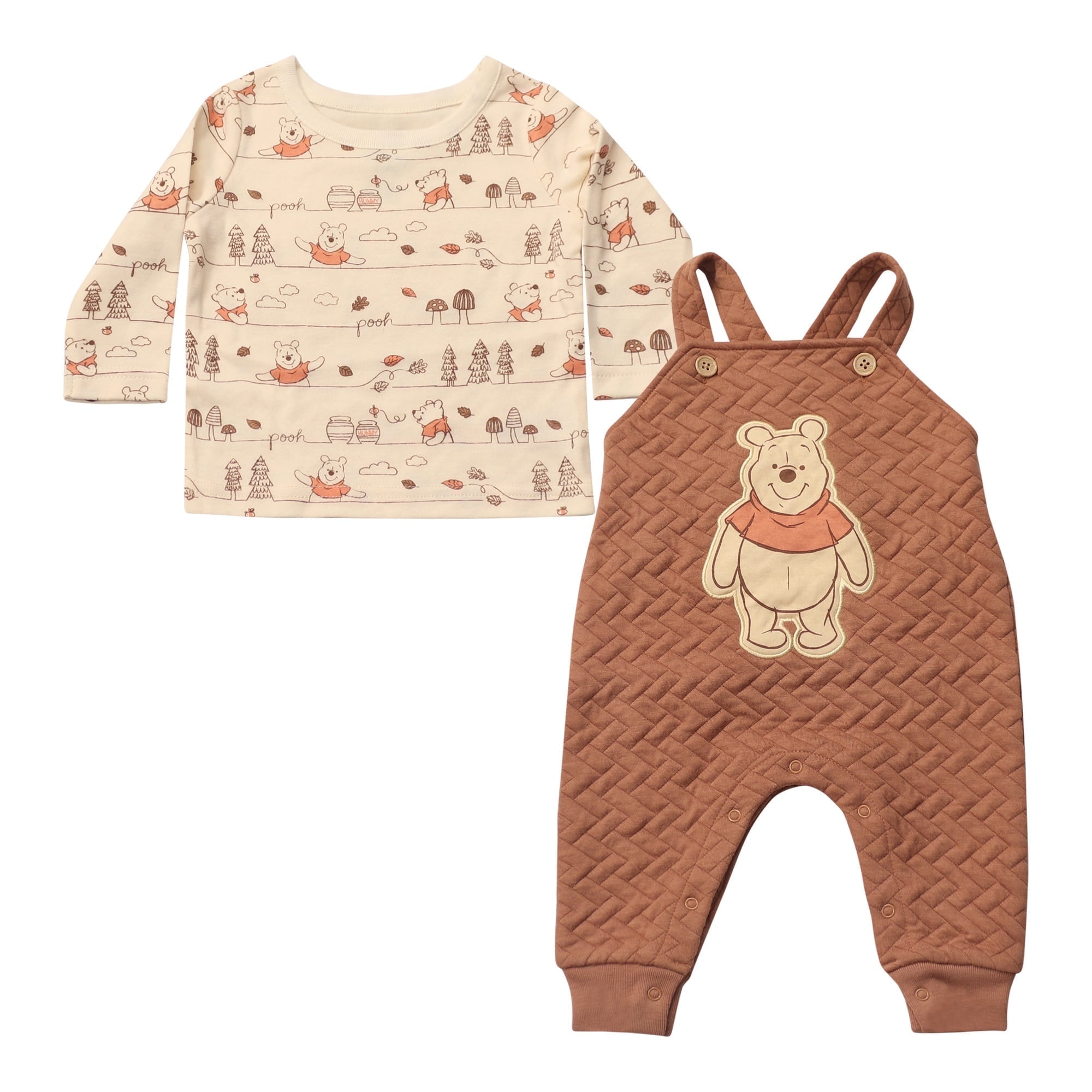 Disney Baby Boys 2-Piece Overall Set, Sizes 0/3M‚Äì24M, Mickey & Pooh ...