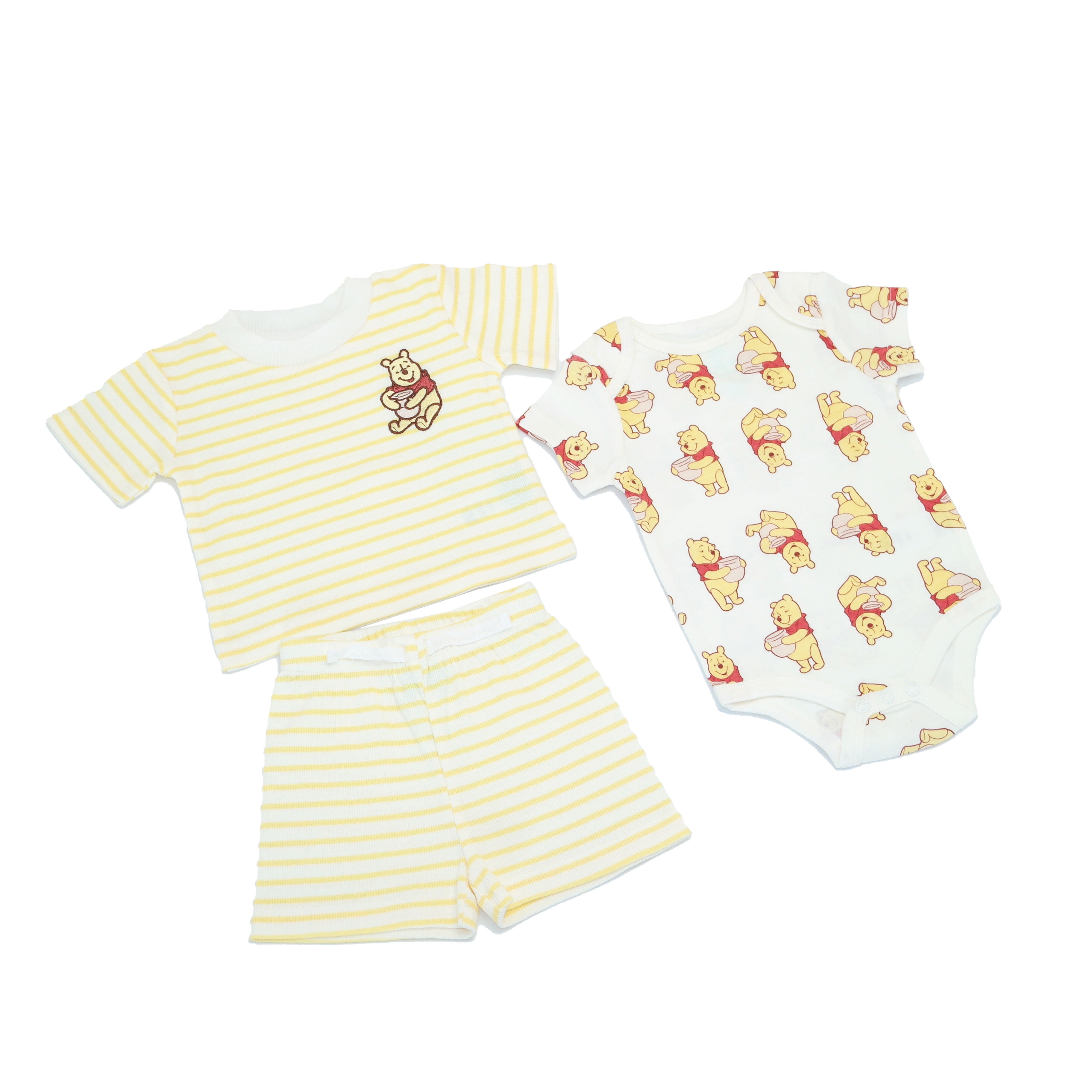 Disney Clothes Baby Boys 3-Piece Short Set – T-Shirt, Bodysuit & Shorts ...