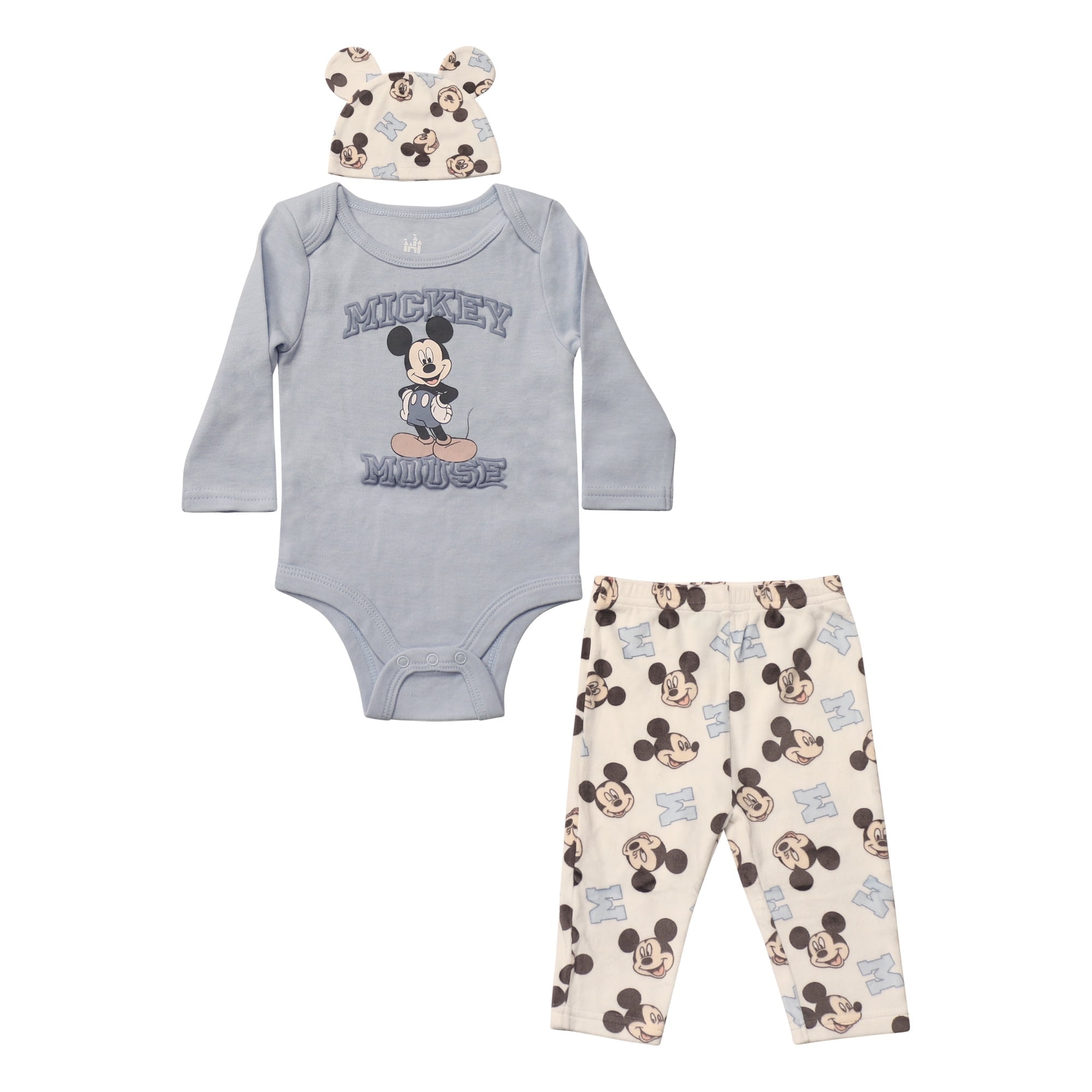Disney Clothes Baby Boys Bodysuit, Pants & Hat 3-Piece Outfit Set ...