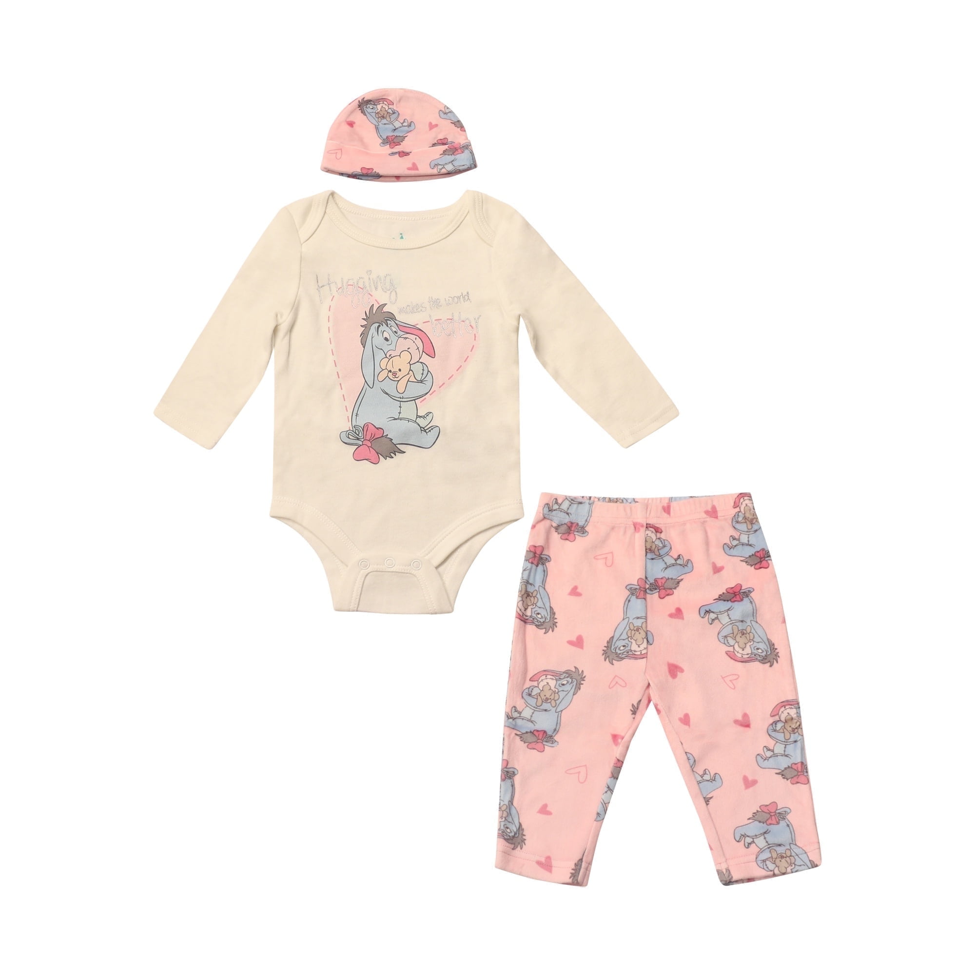 Disney Clothes Baby Girls Bodysuit, Pants & Headband 3-Piece Outfit Set ...