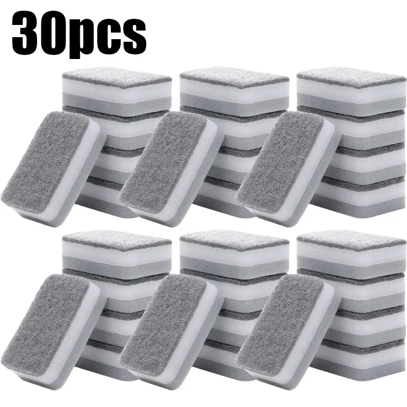 Magic Three Layers Cleaning Sponges Reusable Pan Pot Dishwashing ...