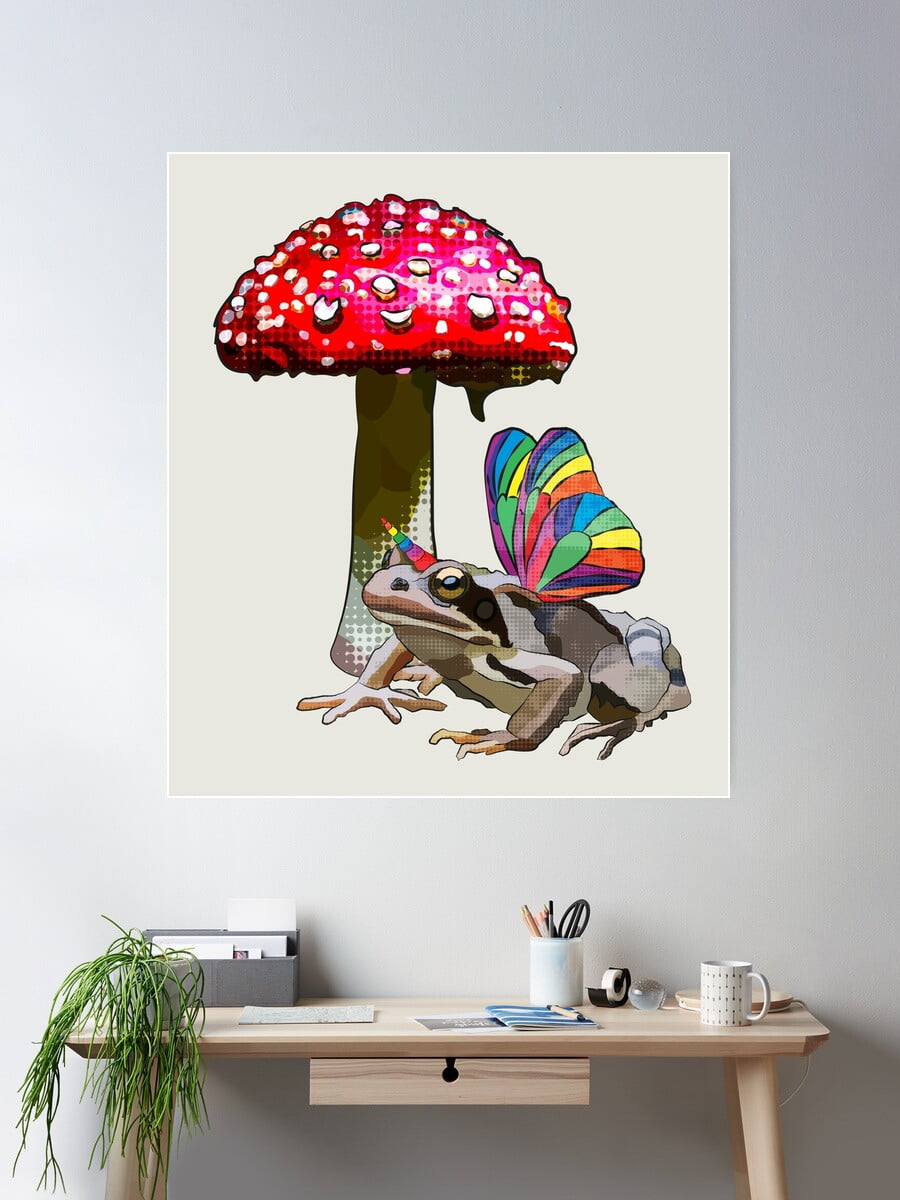 Magic Toad Under Toadstool By Beefoxtree Poster Wall Art, Modern Wall ...