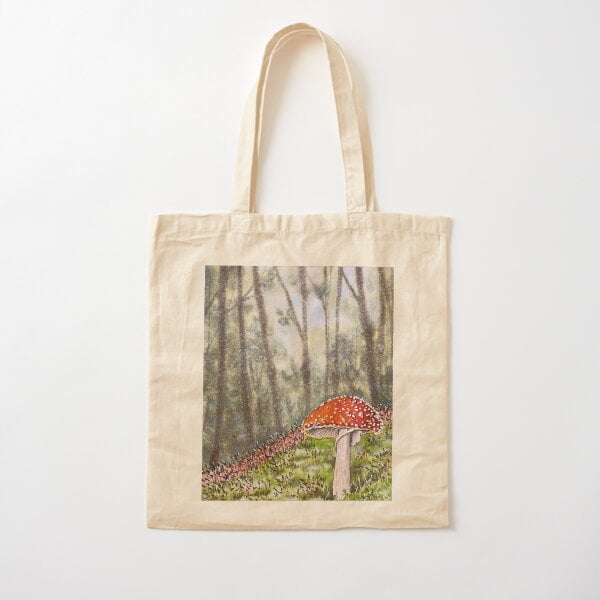 Magic, Toadstool, Mushroom, Moss, Mushroomcore, Cottagecore Canvas Tote Bag, Family Gift For ...