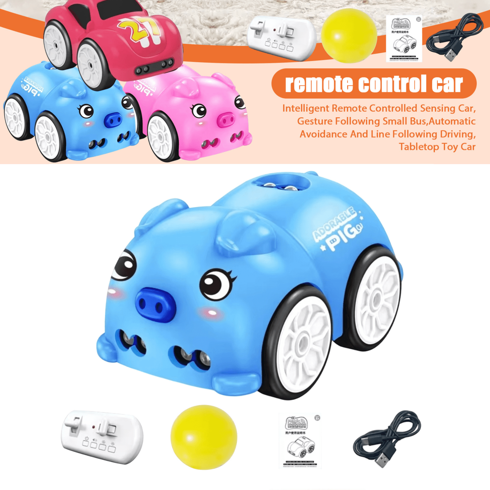 Magic Tracks Car 2.4G Electric Follow & Escape, Magnetic Track Car Toys ...