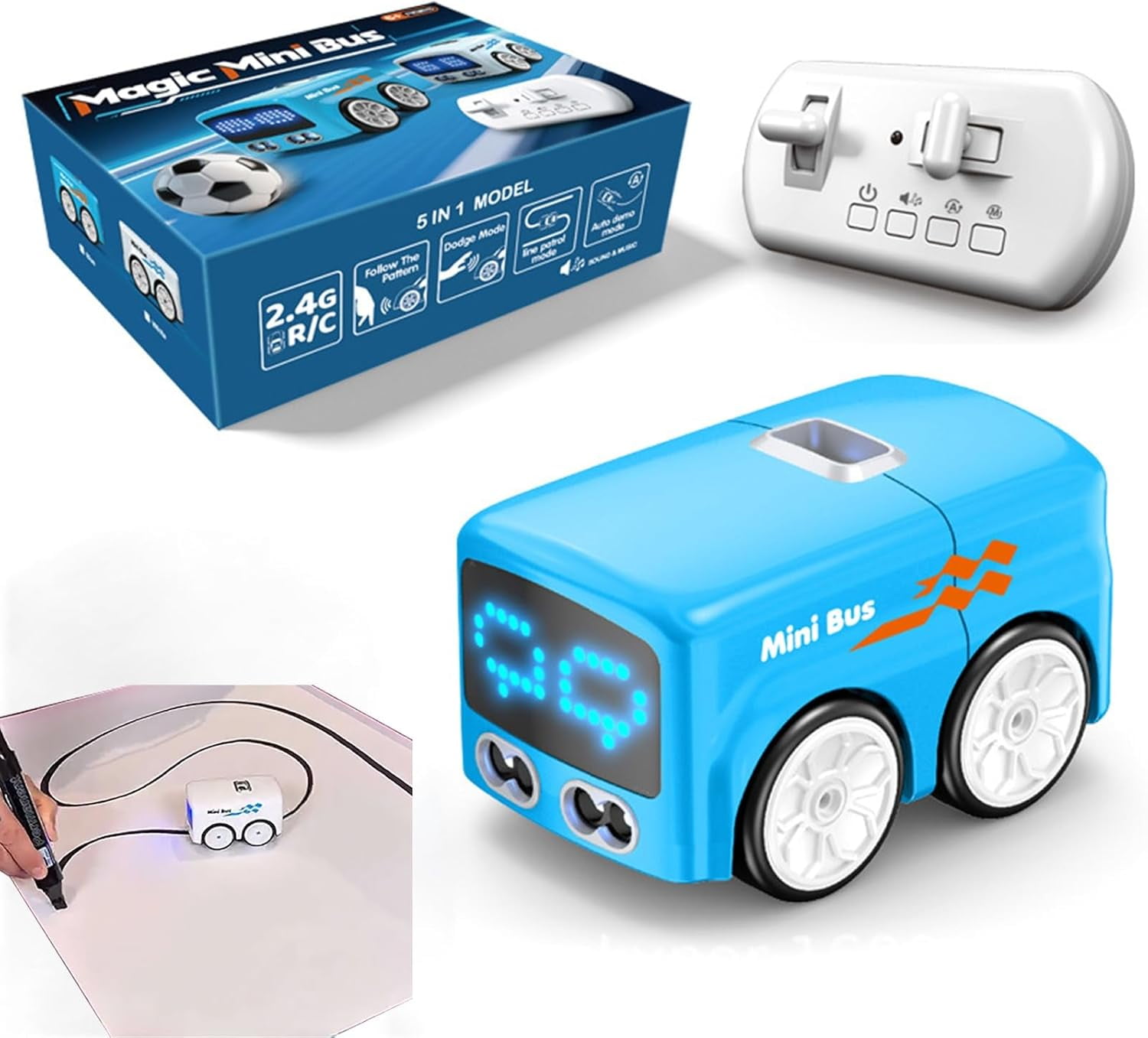 Magic Tracks Car Remote & Induction Controlled, Magnetic Track Car Toys ...