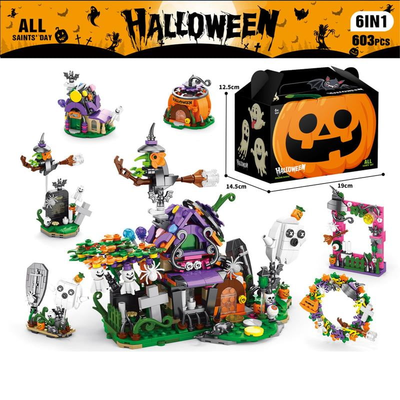 Magic Train Building Blocks Set - Witch's Haunted House - 6 in 1 ...