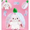 Magic Transform Reversible Bunny Plush, Zipper Convertible Strawberry ...