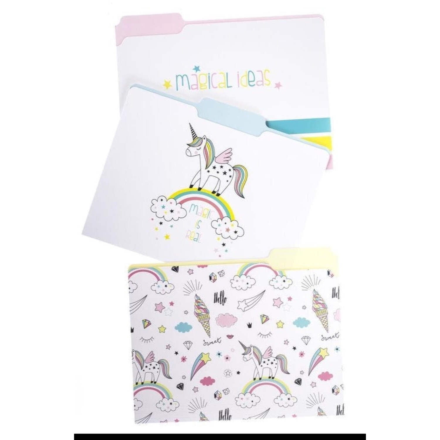 Magic Unicorn File Folder Set in Pastel Colors - Walmart.com