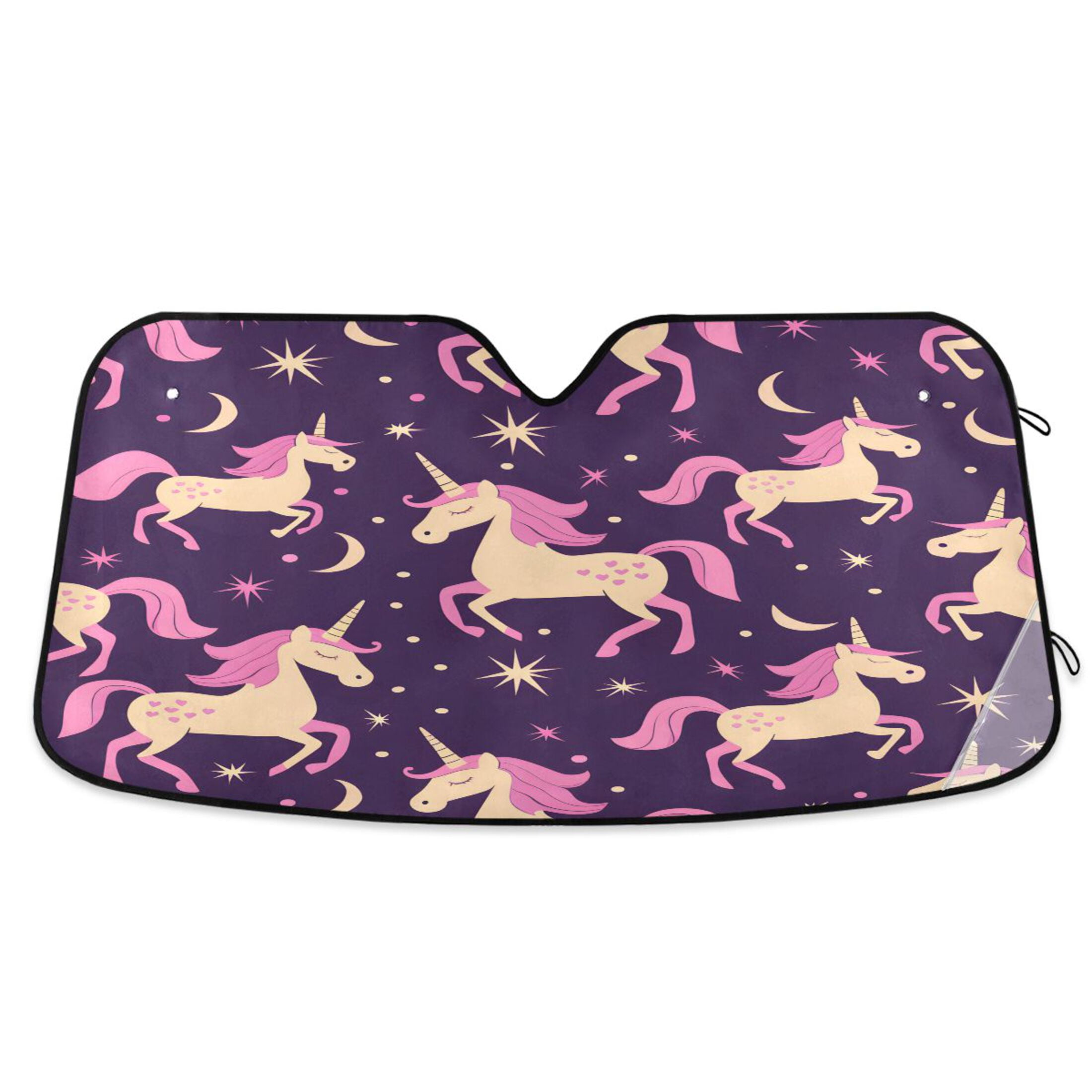Magic Unicorn and Star Car Windshield Sun Shade Foldable Car Front Window Visor Heat and UV ...