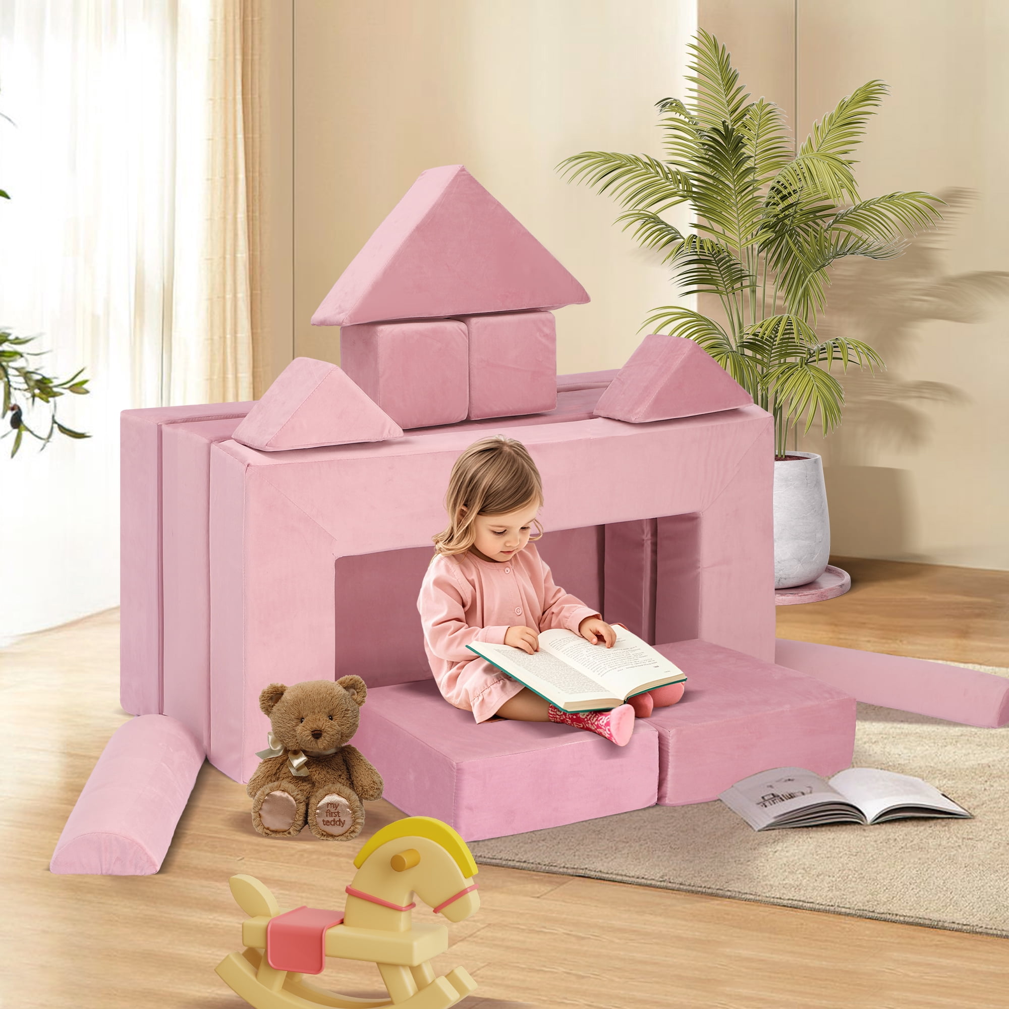Magic Union 12Pcs Modular Kids and Toddler Versatile Play Couch,Child ...