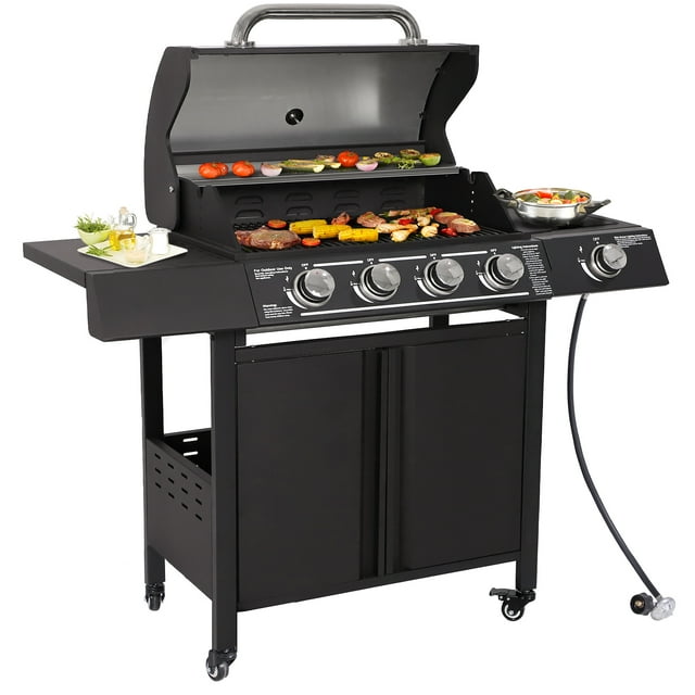 Magic Union BBQ Grill: 4-Burner Propane & Patio Barbeque Griller ...