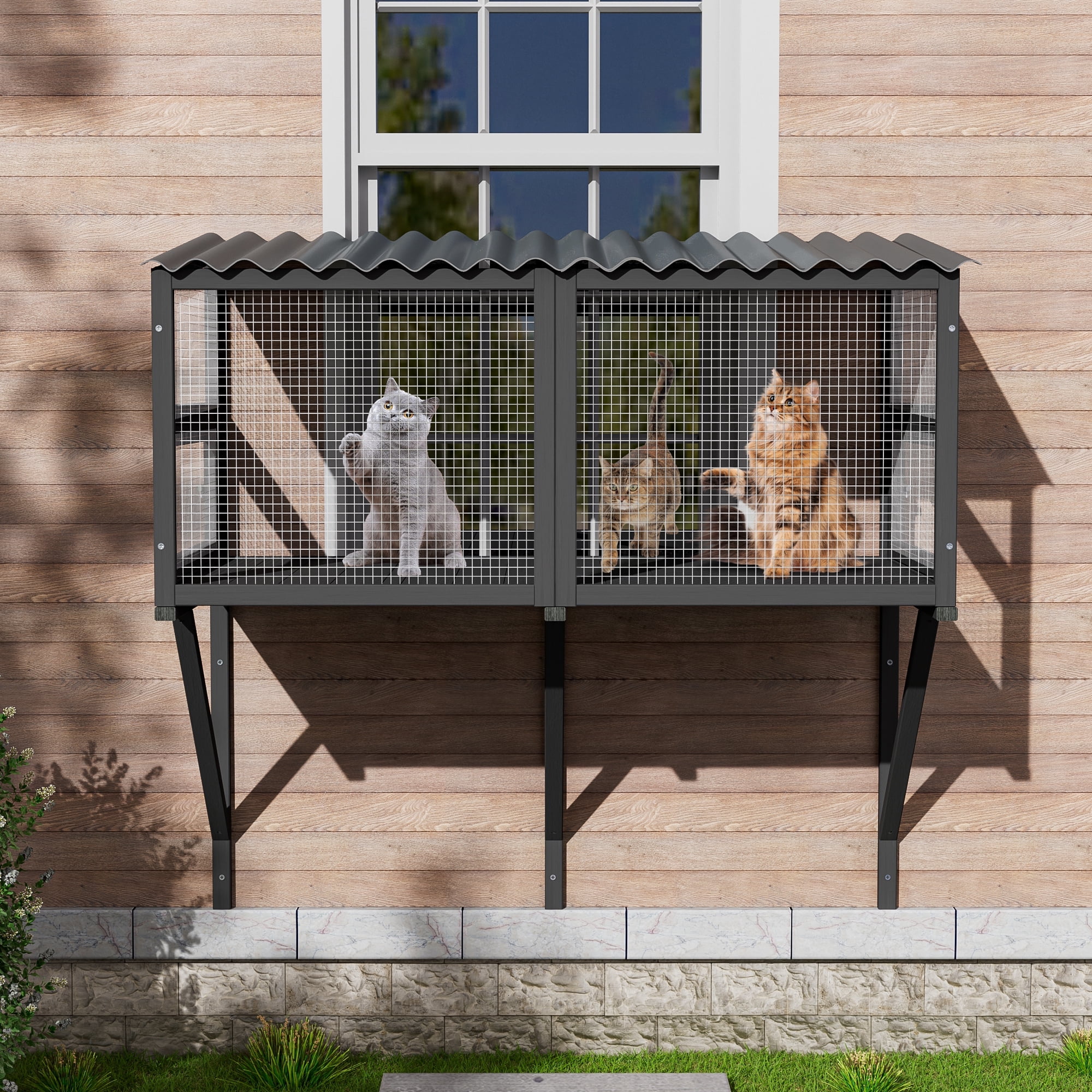 Magic Union Cat Catio, Cat Window Perch for Large Indoor Cats ...