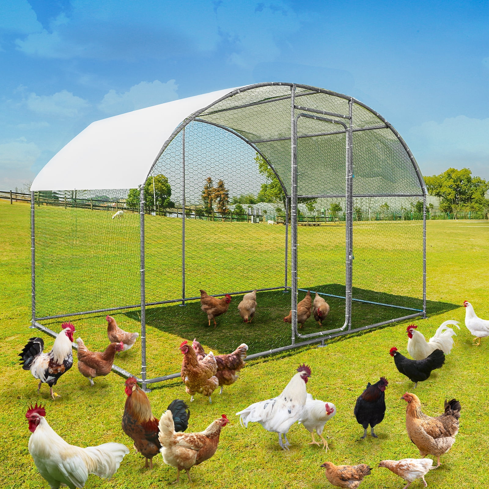 "Magic Union Large Outdoor Chicken Coop, Waterproof Cover, Walk-in ...