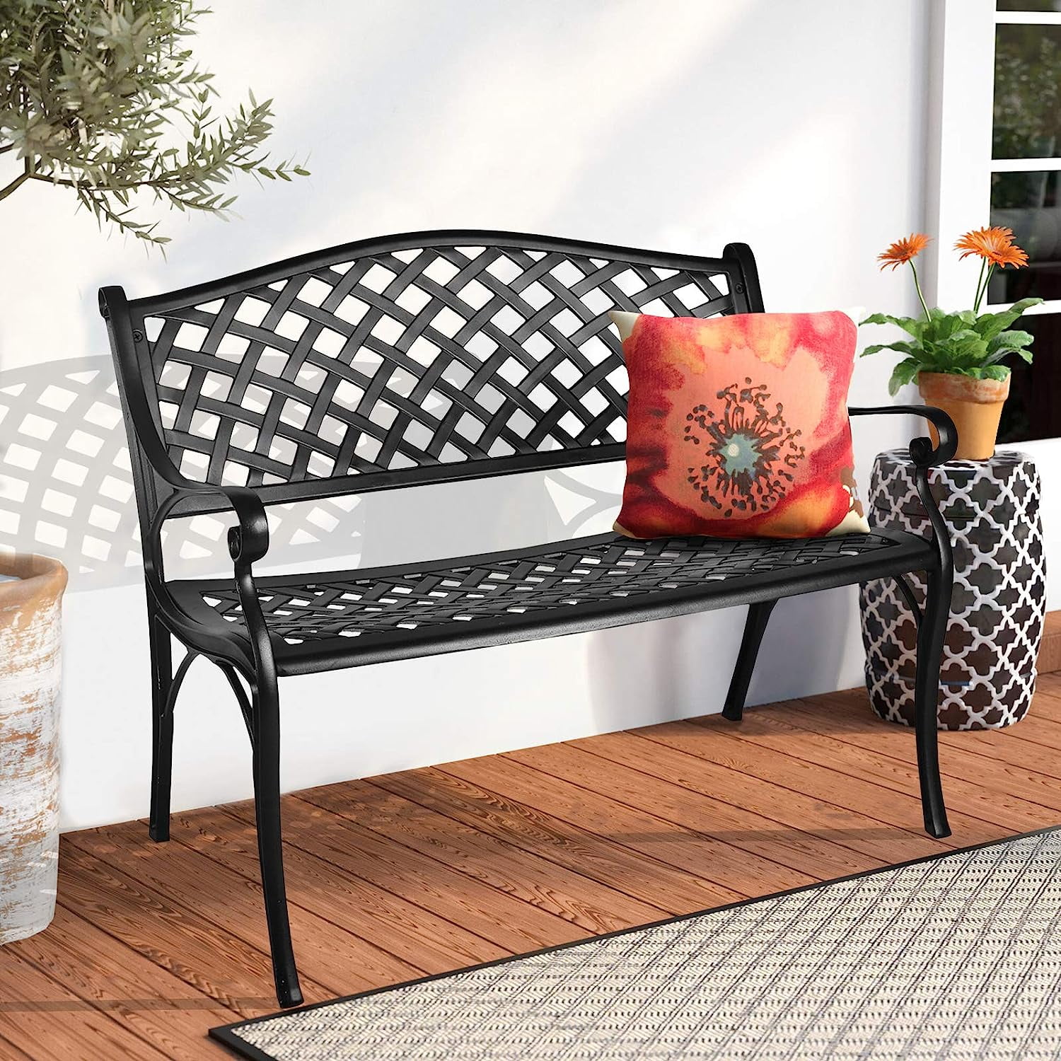 Free Shipping! Magic Union Outdoor Cast Aluminium Bench Frame Metal ...