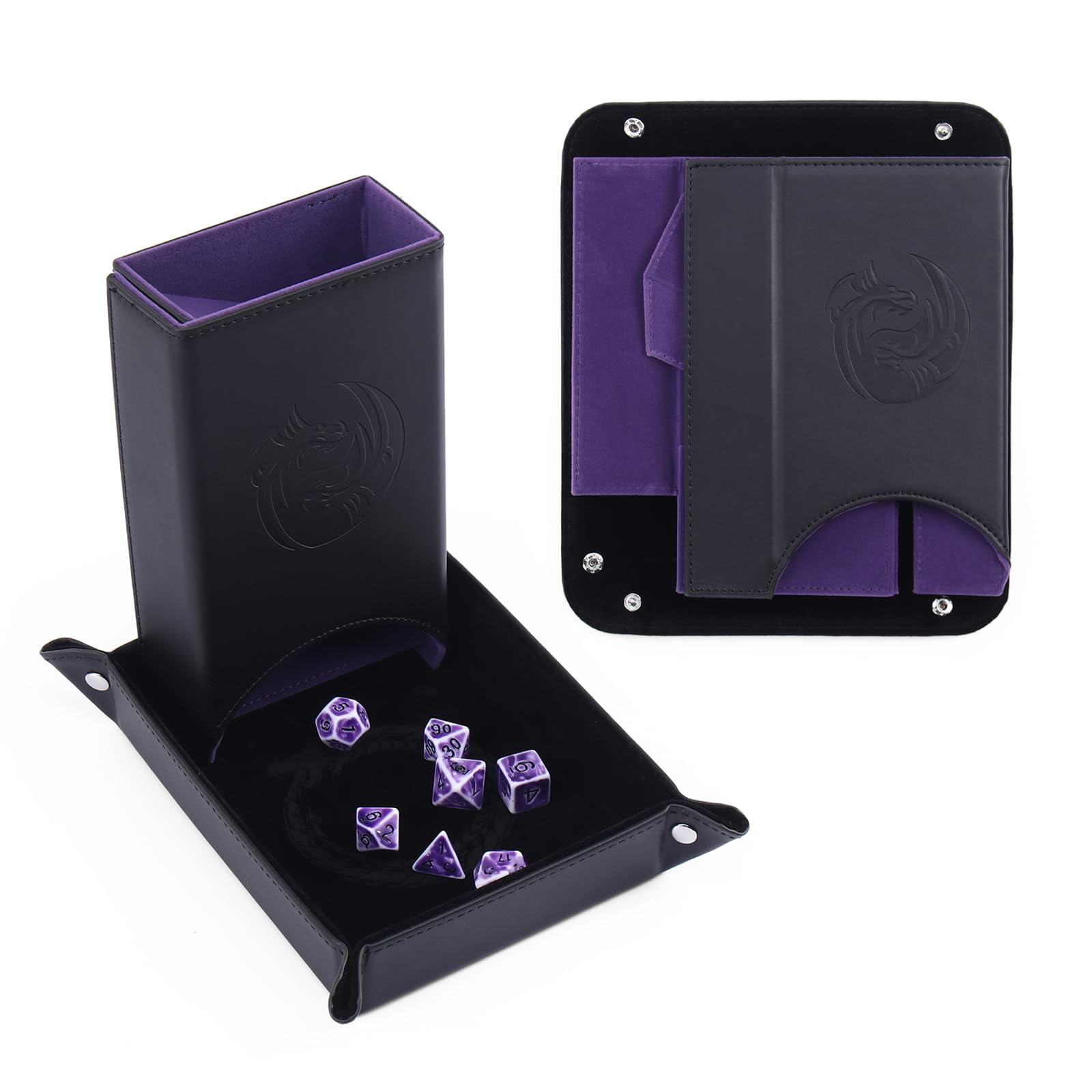 Magic Vosom DND Dice OIF8 Tower and Tray Set with Non-Scratch Felt ...