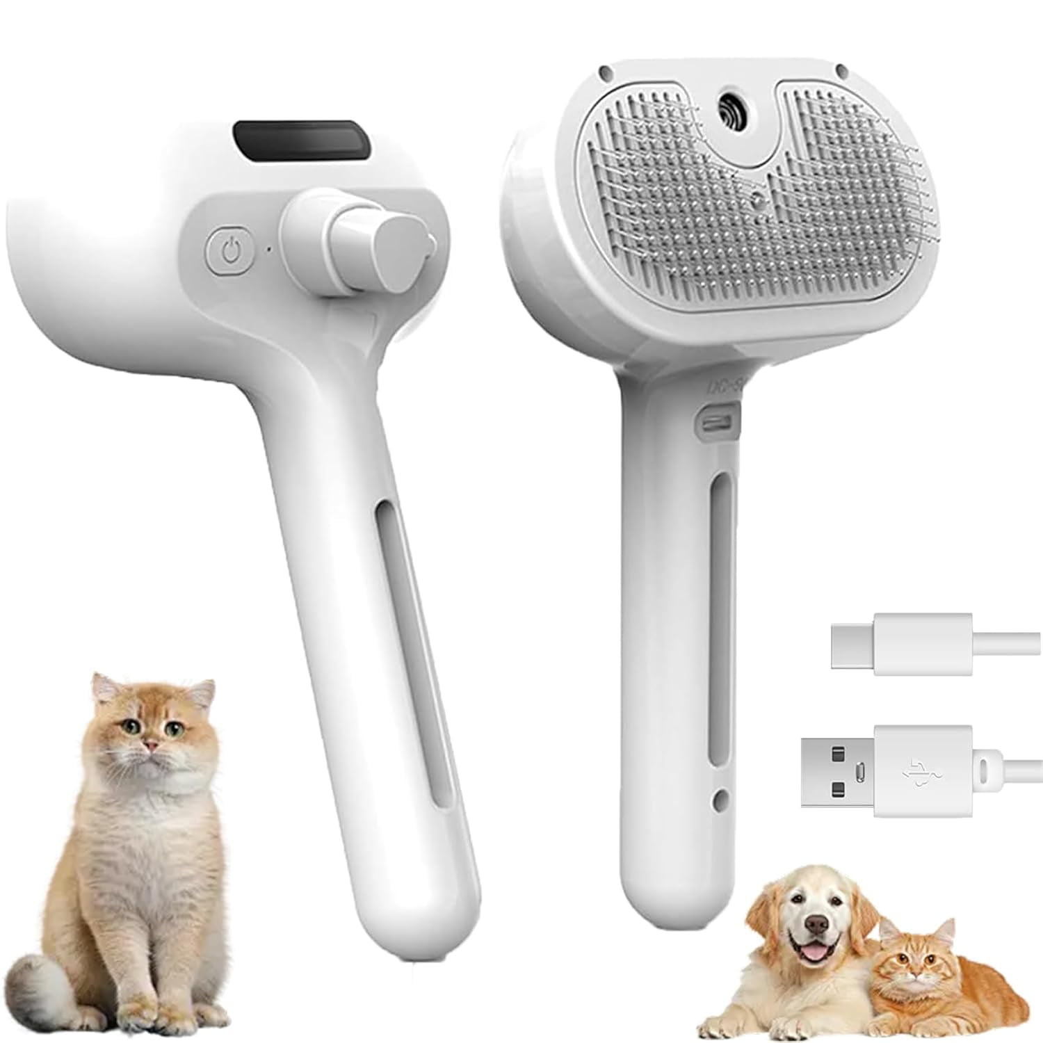 Magic Wand for Pet Hair, 2025 NEW Lettuce Pets Steam Brush For Dogs With 210 Soft Round Head ...