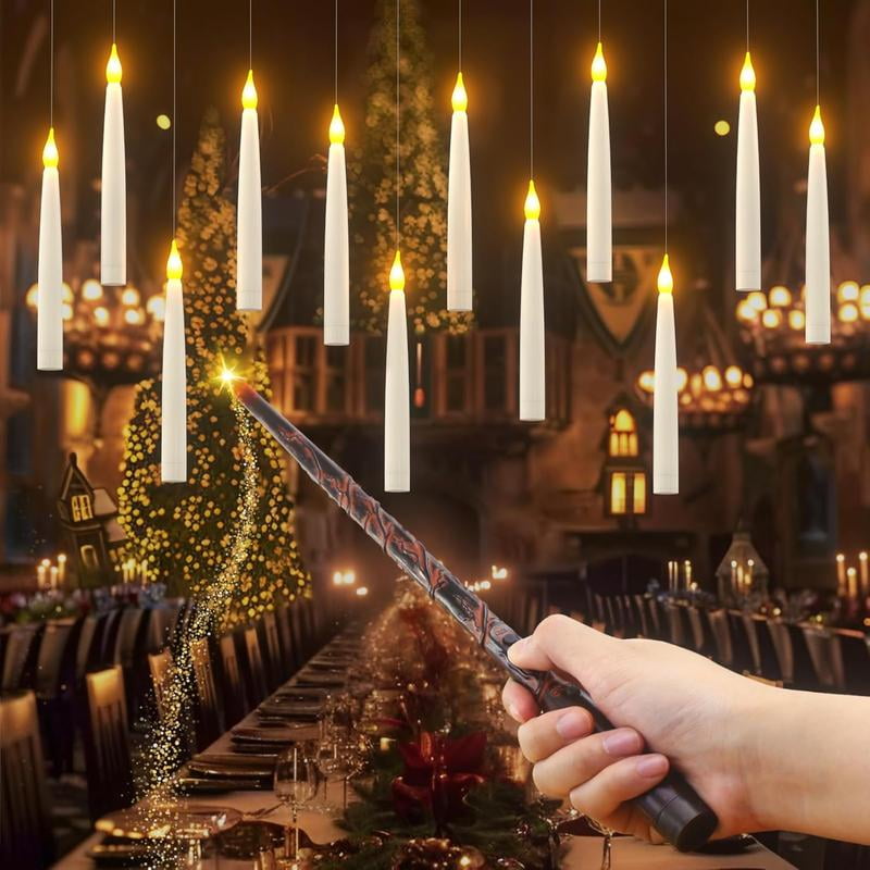 Magic Wand Remote Control Candle Wand,12/24pcs Magic Hanging Candles ...