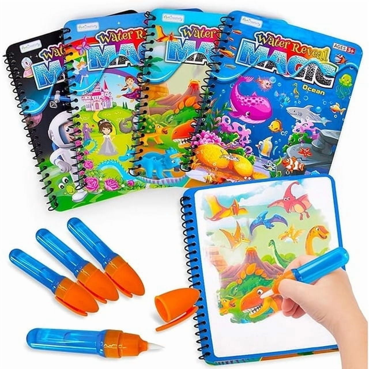 ArtCreativity Water Reveal Coloring Book – Magic Water Wow Book for ...