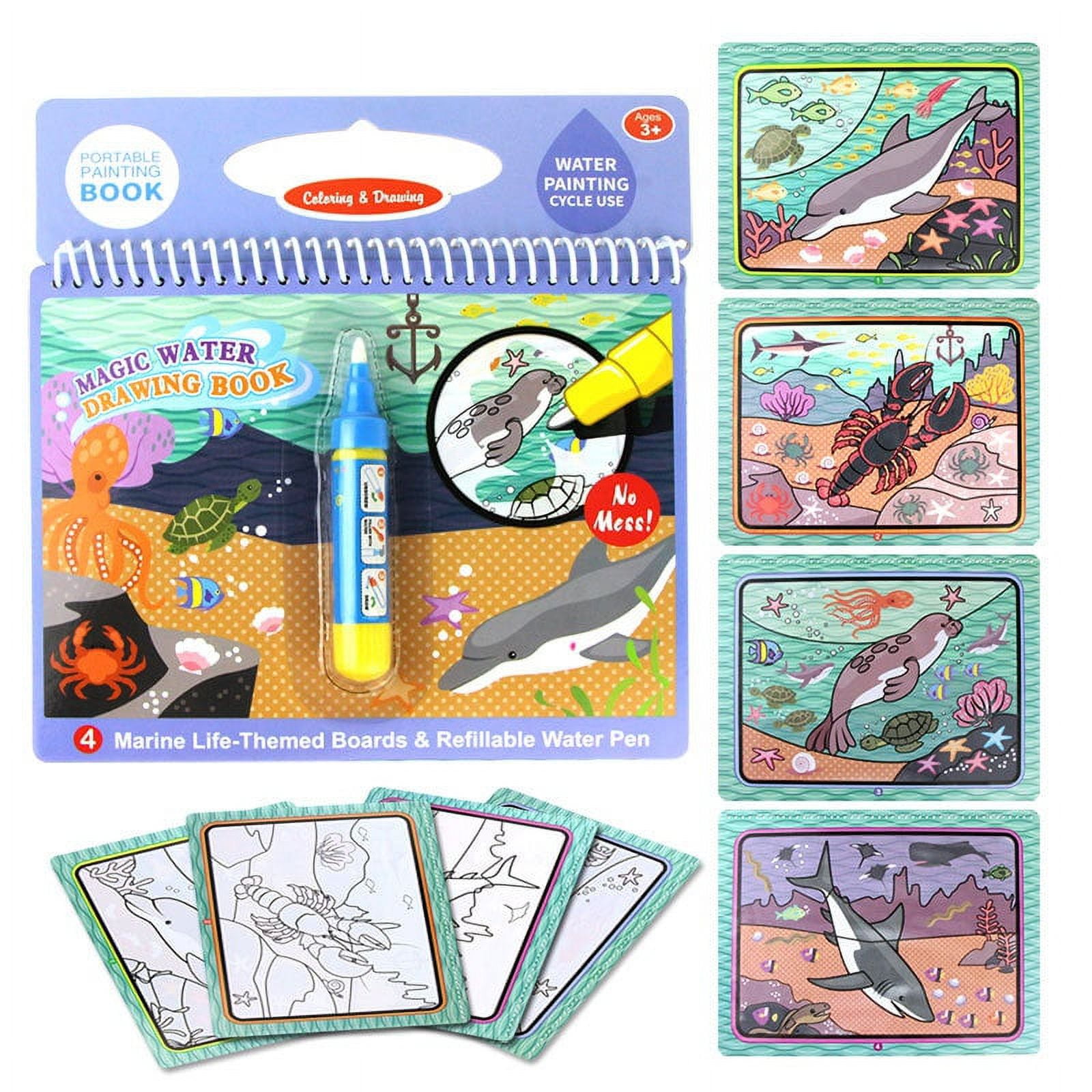 Magic Water Drawing Coloring Book Doodle with Magic Pen Early ...