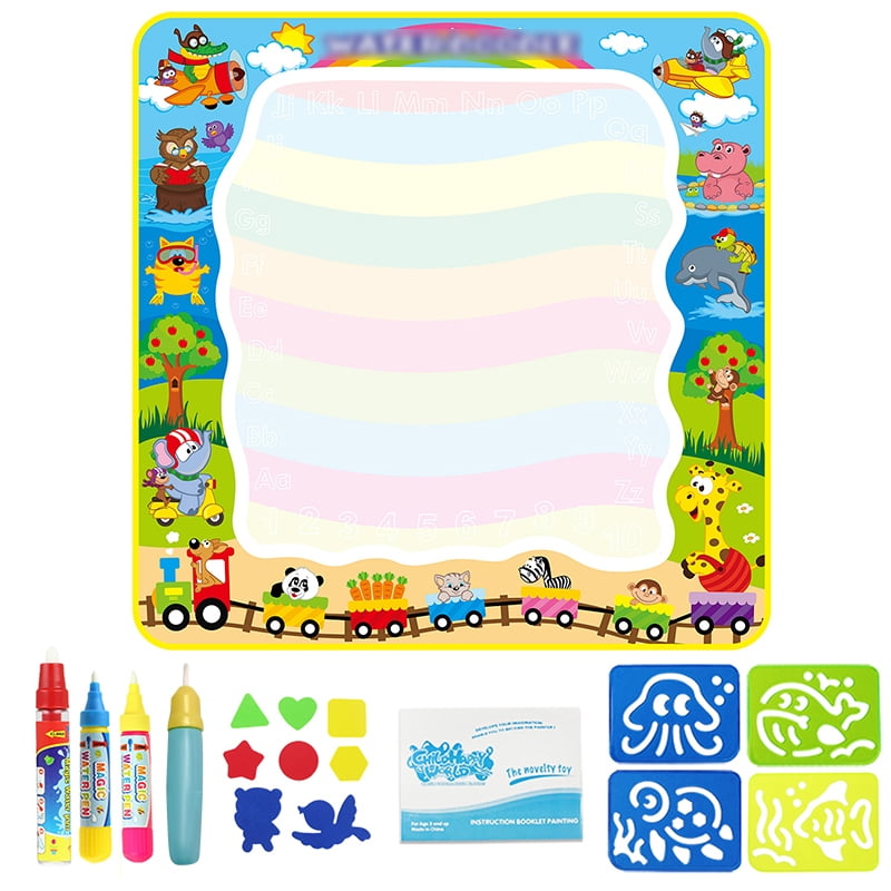 Magic Water Drawing Mat Coloring Mat with Magic Pens Montessori Toys ...