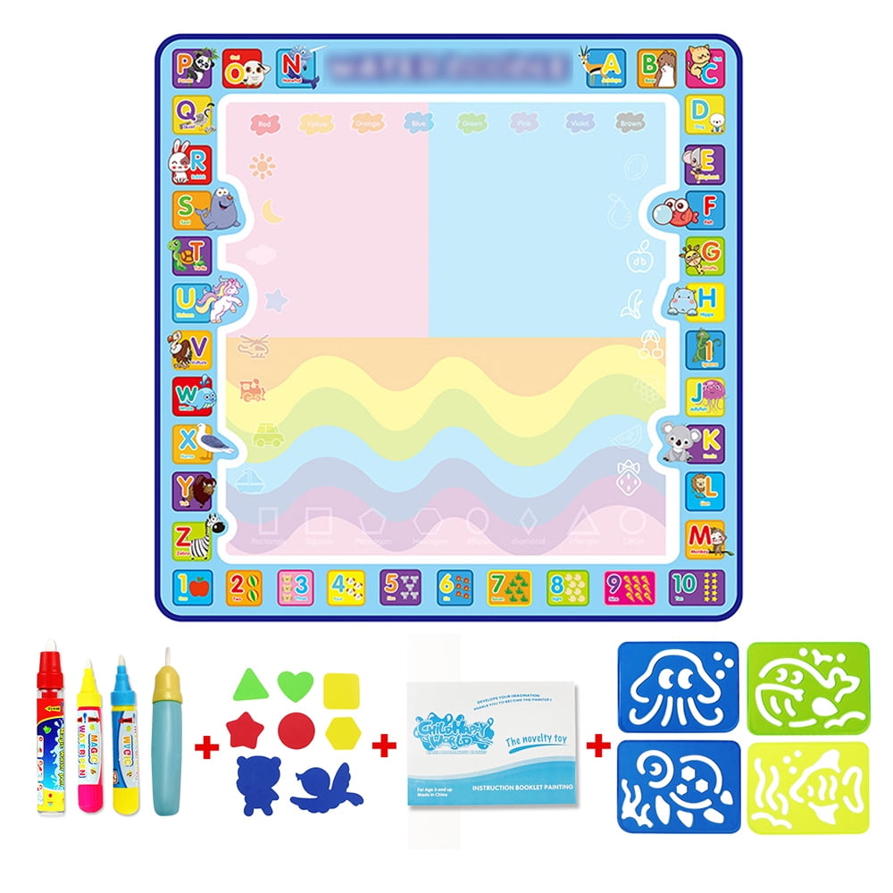 Magic Water Drawing Mat Coloring Mat with Magic Pens Montessori Toys ...