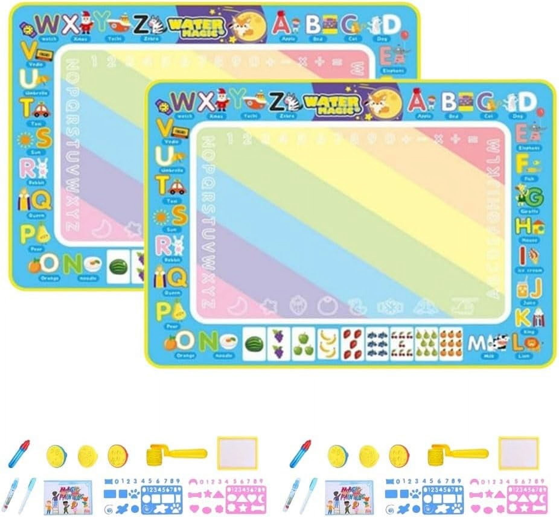 Magic Water Drawing Mat, Water Doodle Mat Color Drawing Mat Mess Free ...