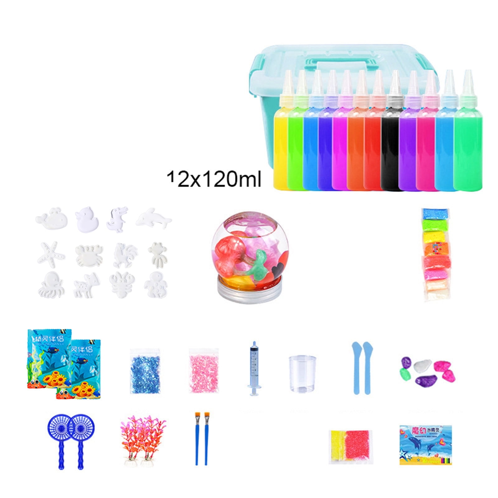 Magic Water Elf DIY Colloid Toys, Ocean Solution Toys Set, Birthday Gifts for Ages 3+(12*120ml ...