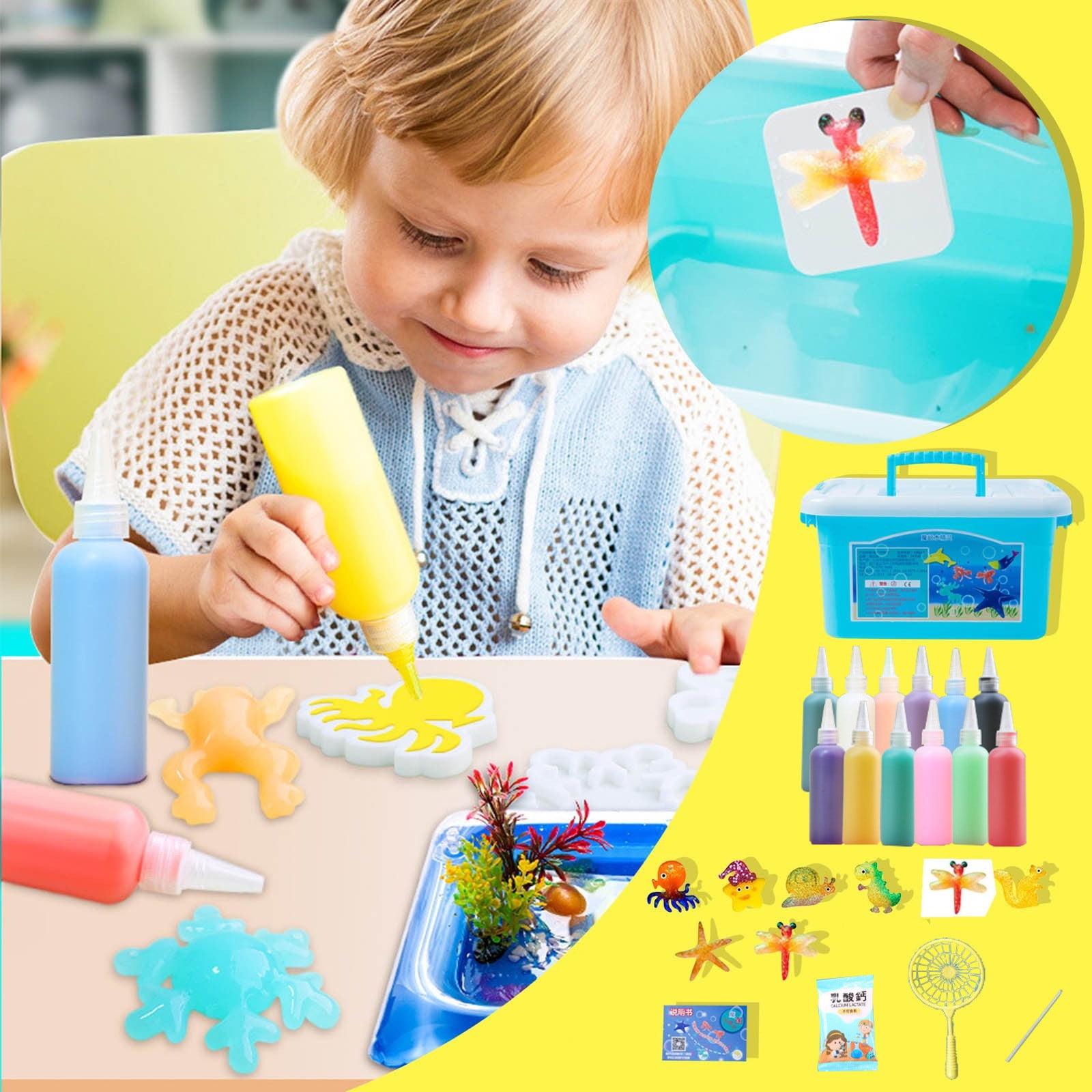 Magic Water Elf Kids Toys Kit,Diy Handmade Water Animal Set,Including 6 ...