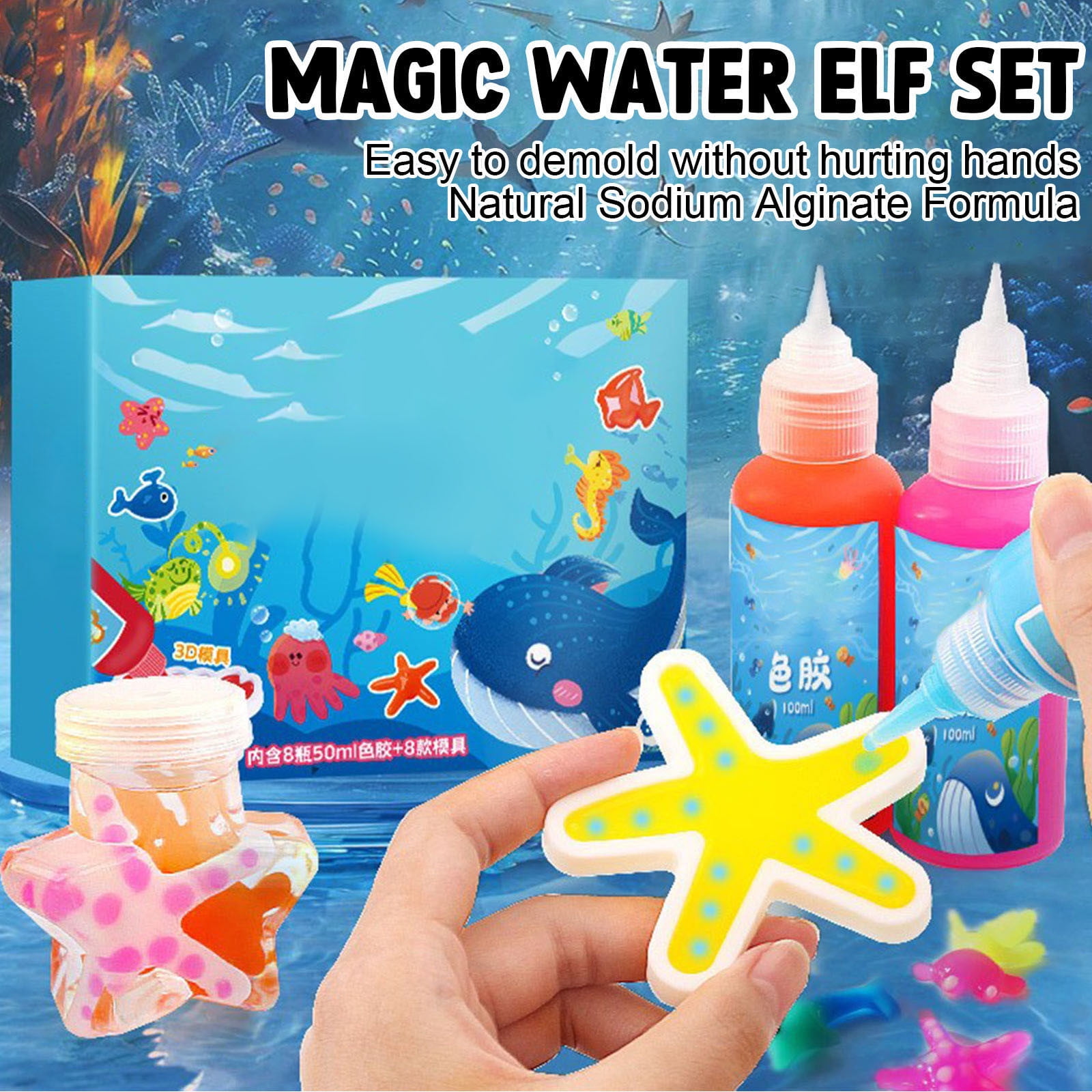 Magic Water Elf Toy Kit - 12 Colors Aqua Art Gel 50ml Jumbo Size Famliy ...