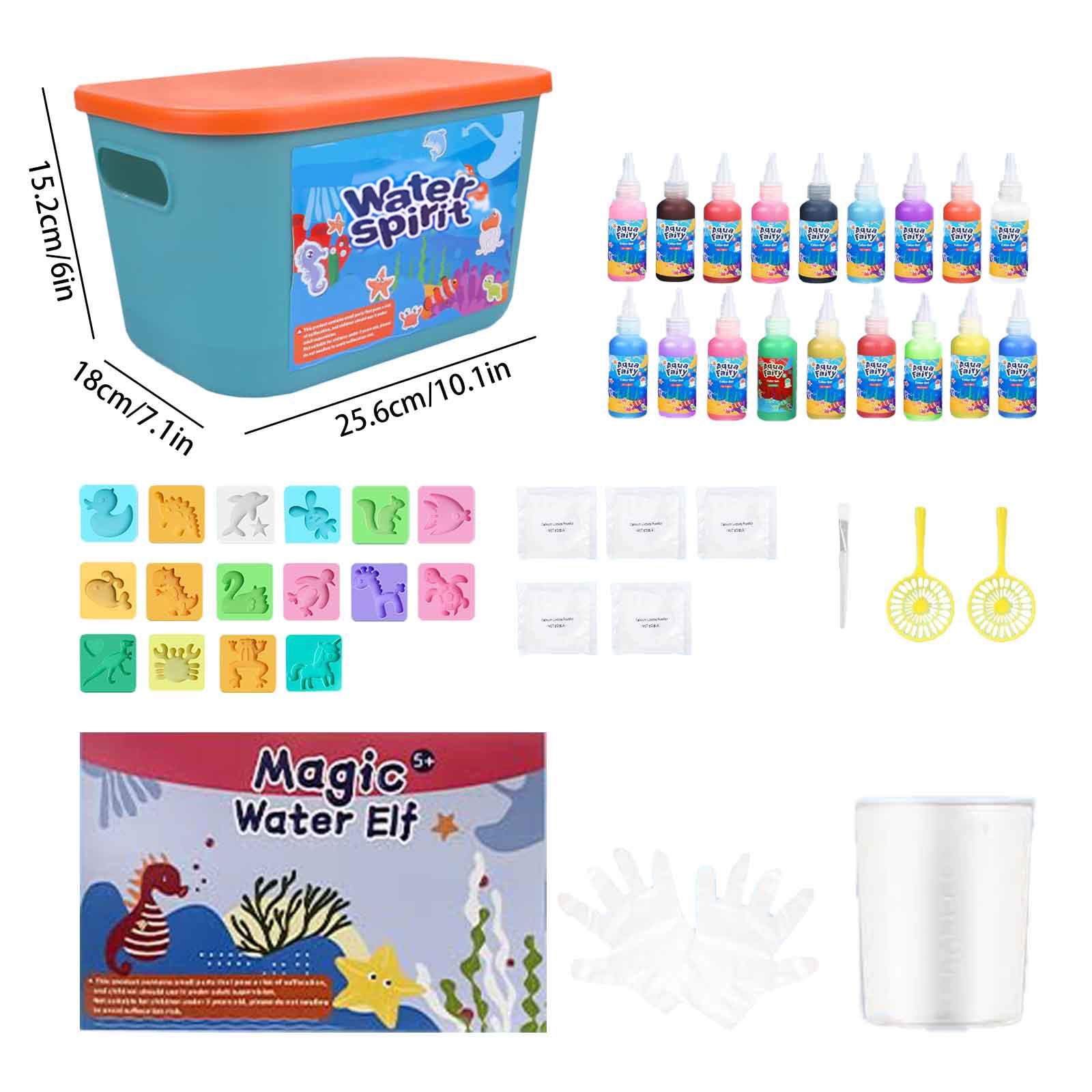 Magic Water Elf Toy Kit，14 Colors Fairy Aqua Gel with Pearlized ...