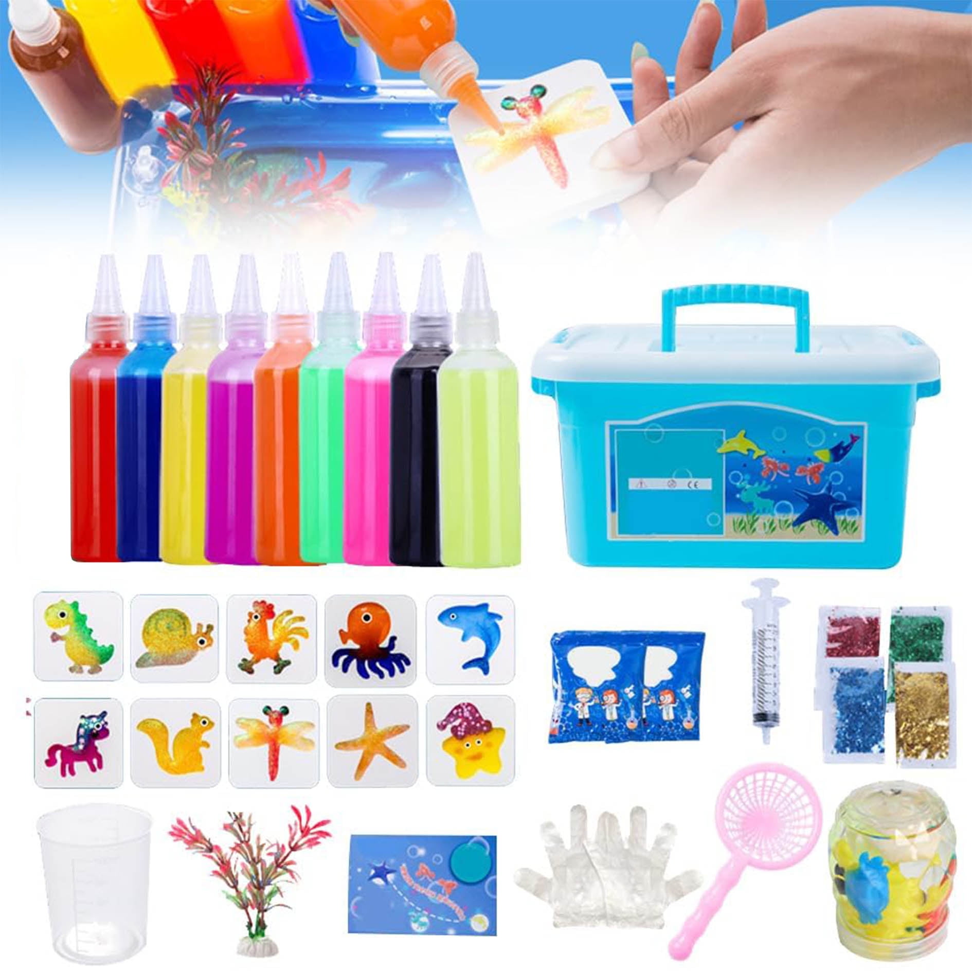 Magic Water Elf Toy Kit, 2024 New Handmade Water Animal Set Water Gel ...