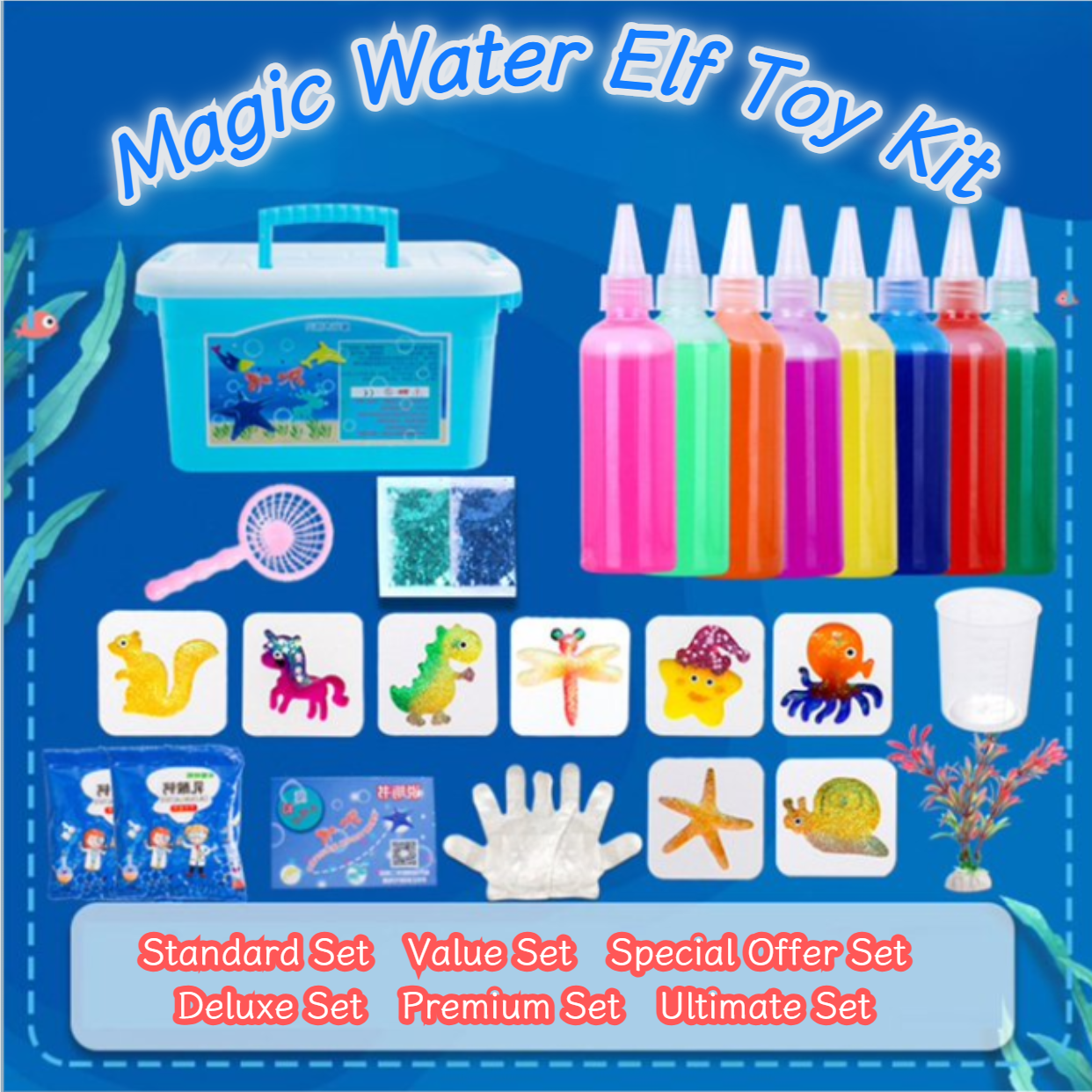 Magic Water Elf Toy Kit - Aqua Elf Water Fairy Pets Kit - 9 Bottles ...