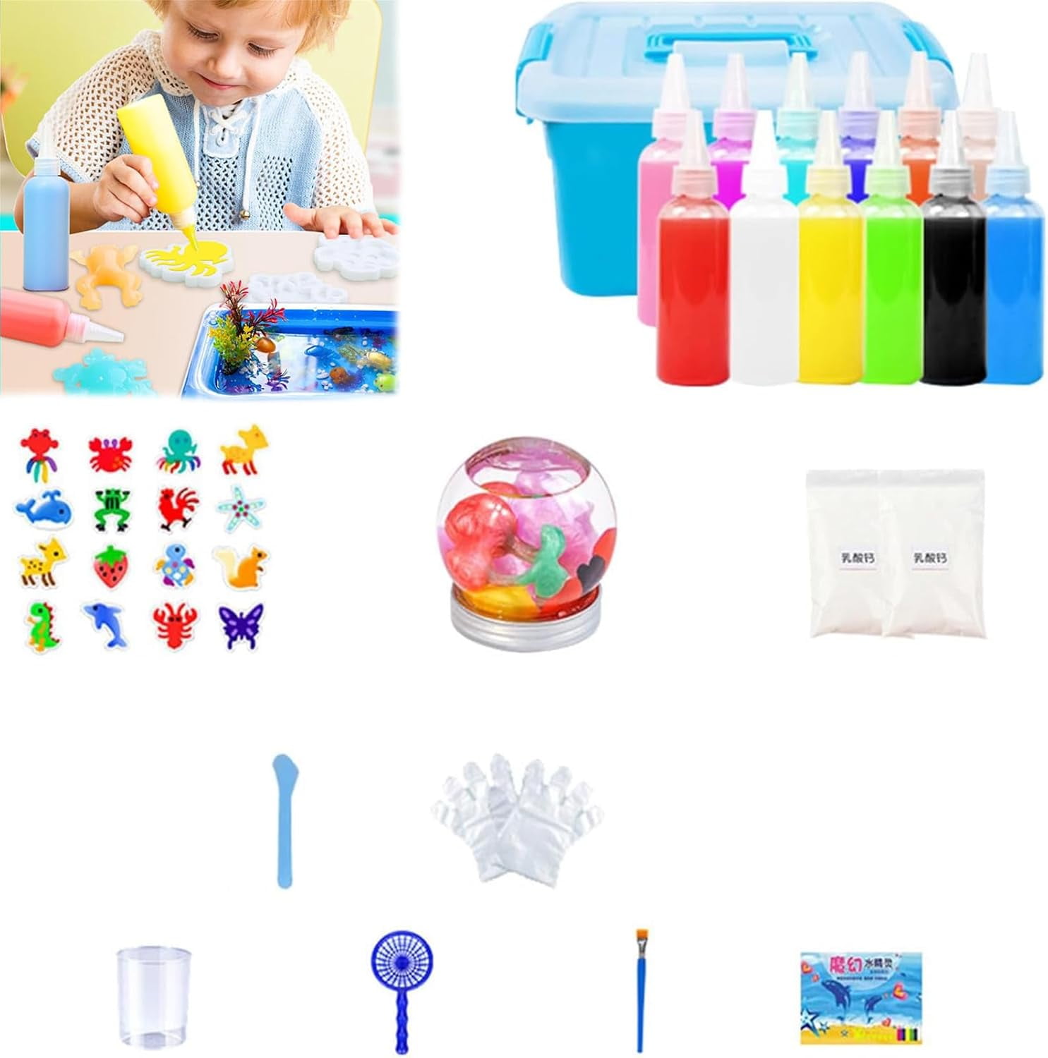 Magic Water Elf Toy Kit, Aqua Elf Water Spirit Gel Kit, 3D Ocean DIY ...