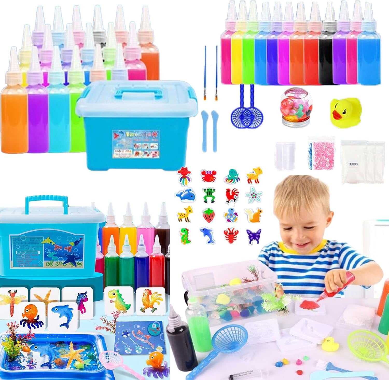 Magic Water Elf Toy Kit, Aqua Elf Water Spirit Gel Kit, 3D Ocean DIY ...