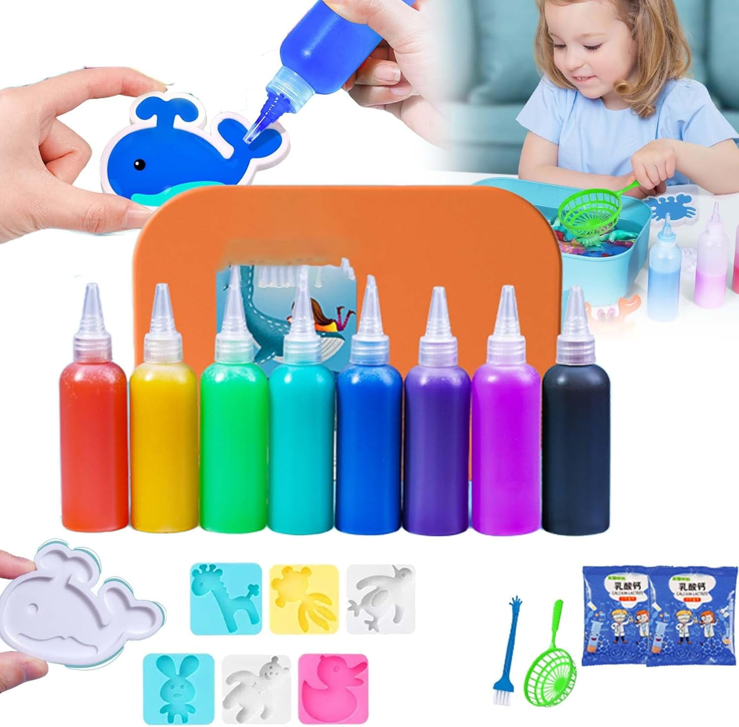 Magic Water Elf Toy Kit,DIY Handmade Water Animal Set,Creative 3D Magic ...