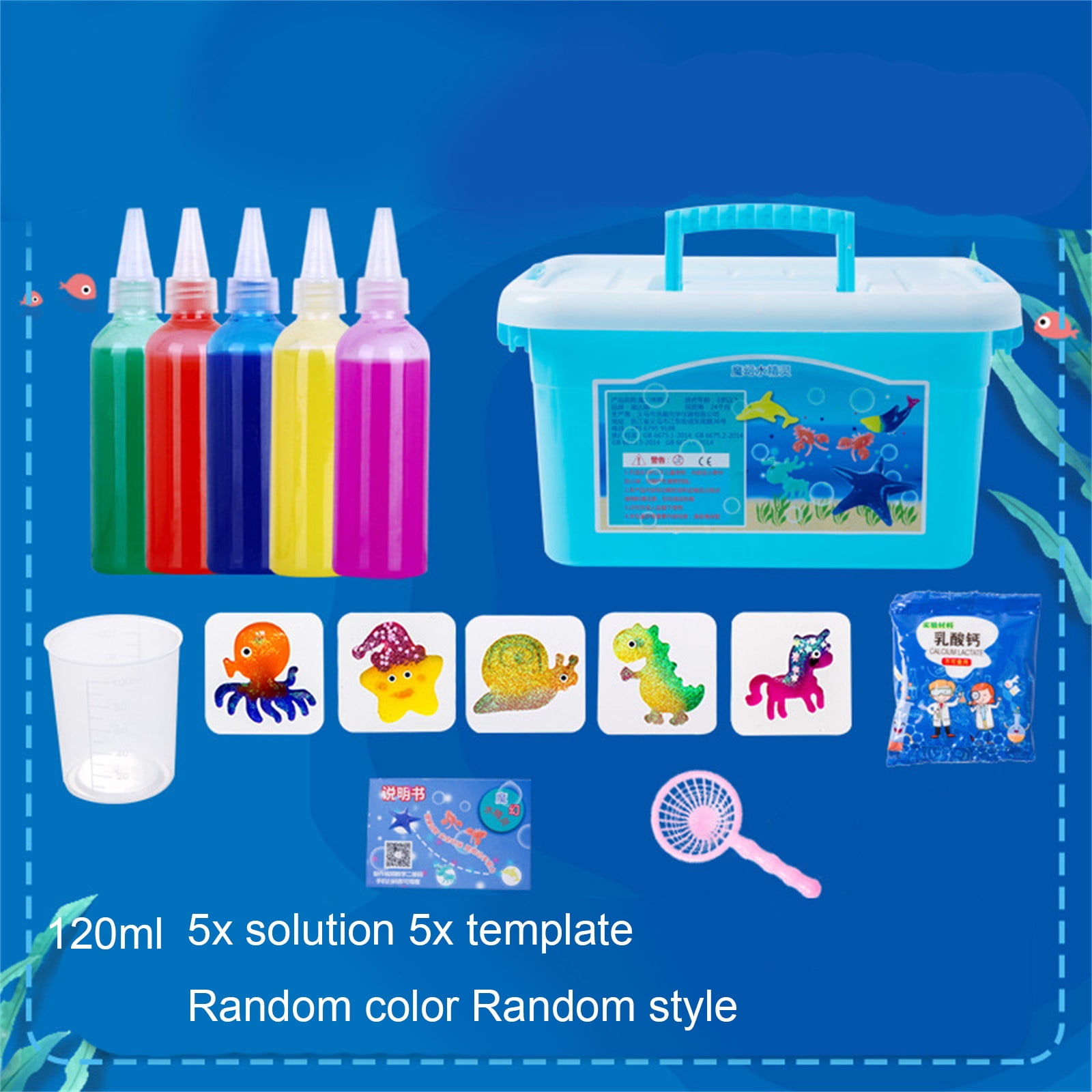 Magic Water Elf Toy Kit DIY Ocean Gel Craft Set: 100ml Solutions ...