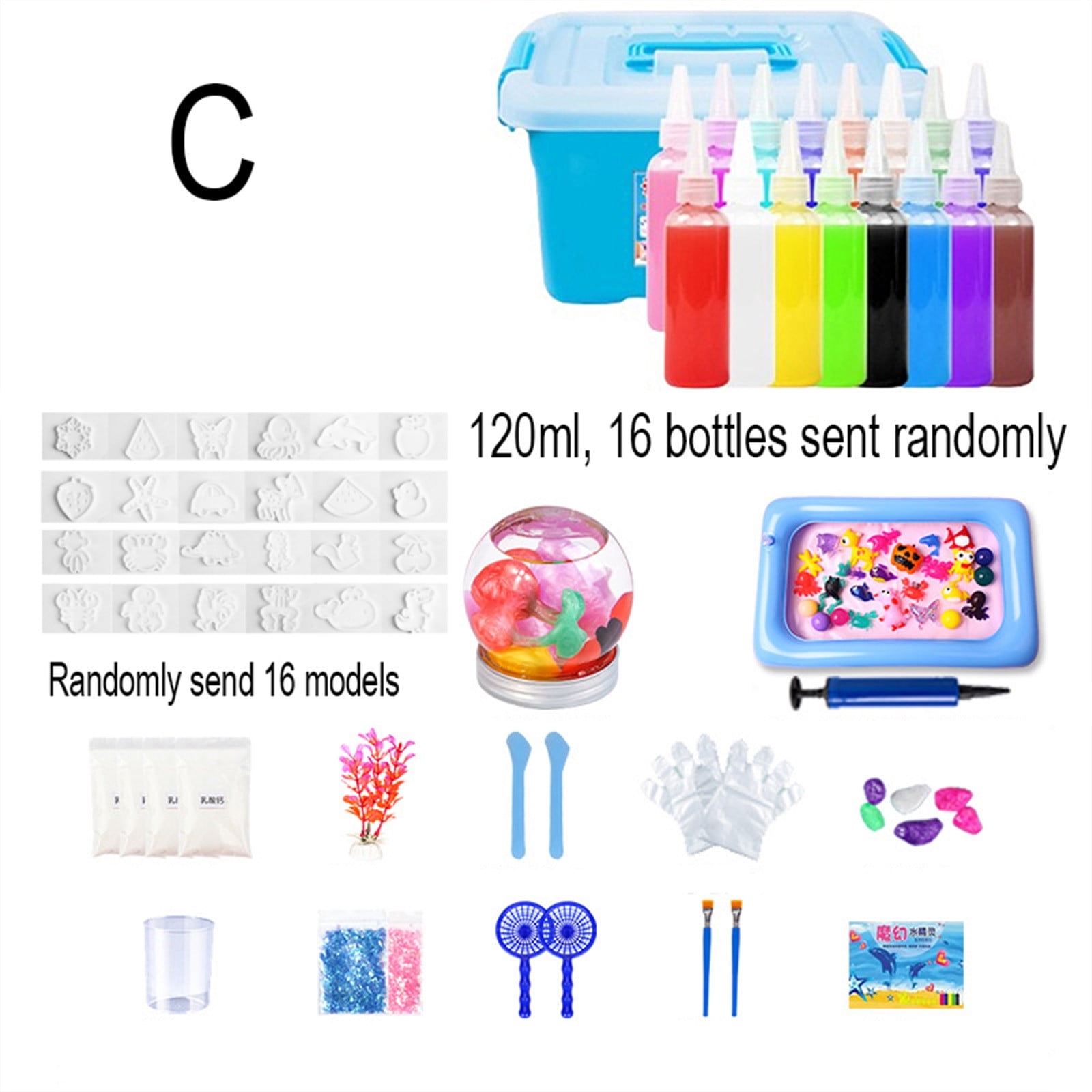 Magic Water Elf Toy Kit DIY Ocean Gel Playset with Pool: Craft ...