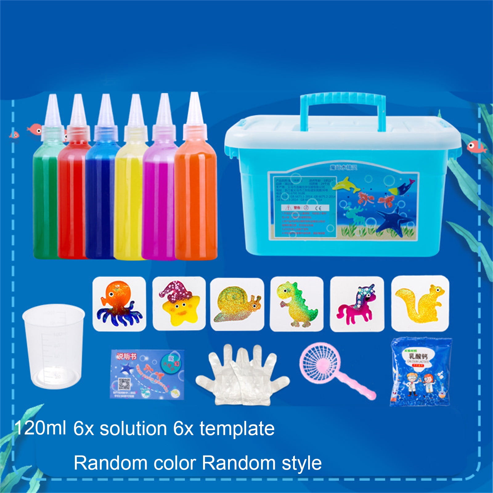Magic Water Elf Toy Kit DIY Ocean-Themed Slime Creation Kit: 100ml ...