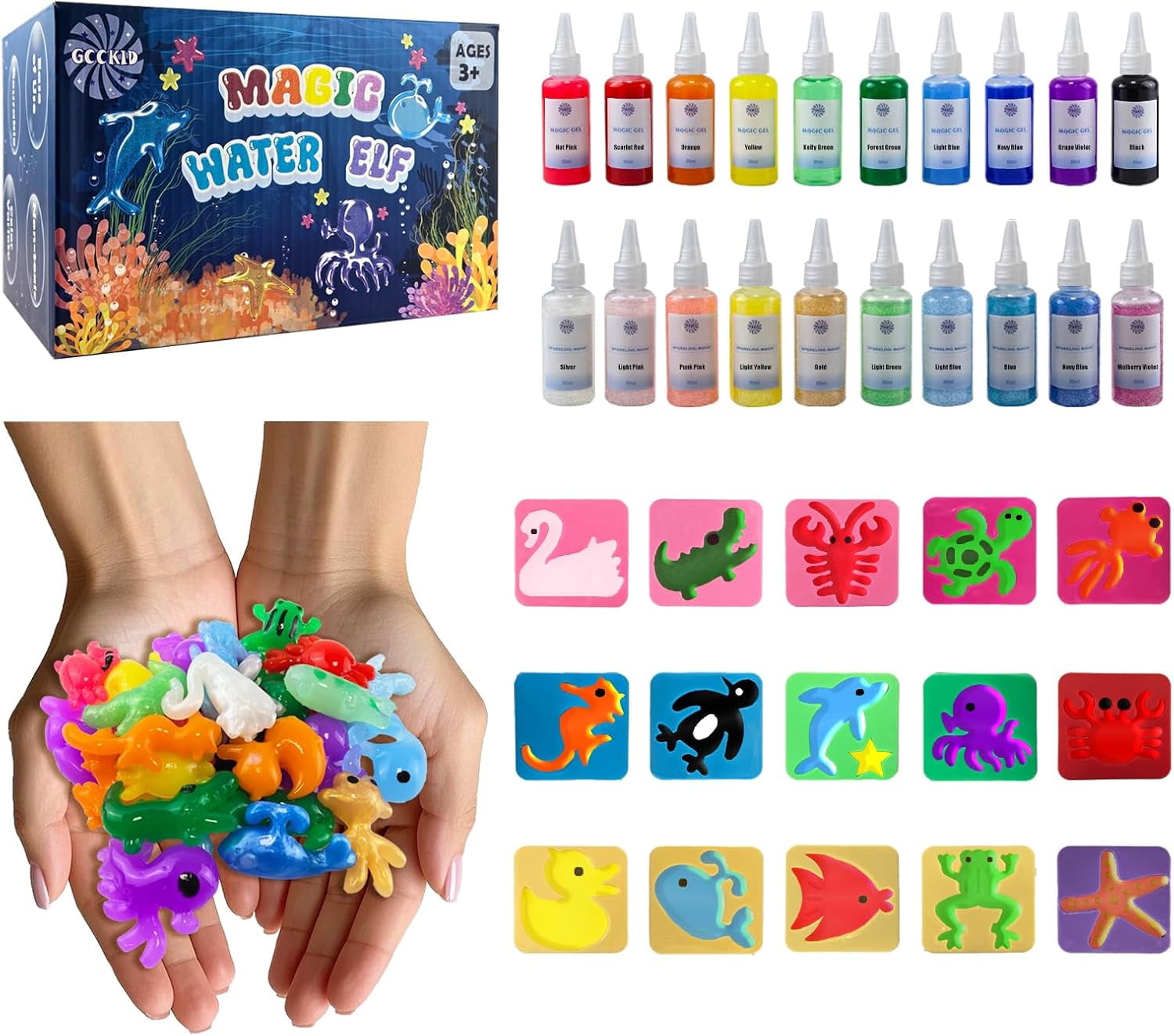 Magic Water Elf Toy Kit for Kids Ages 3-12, DIY Sensory Craft with 20 ...