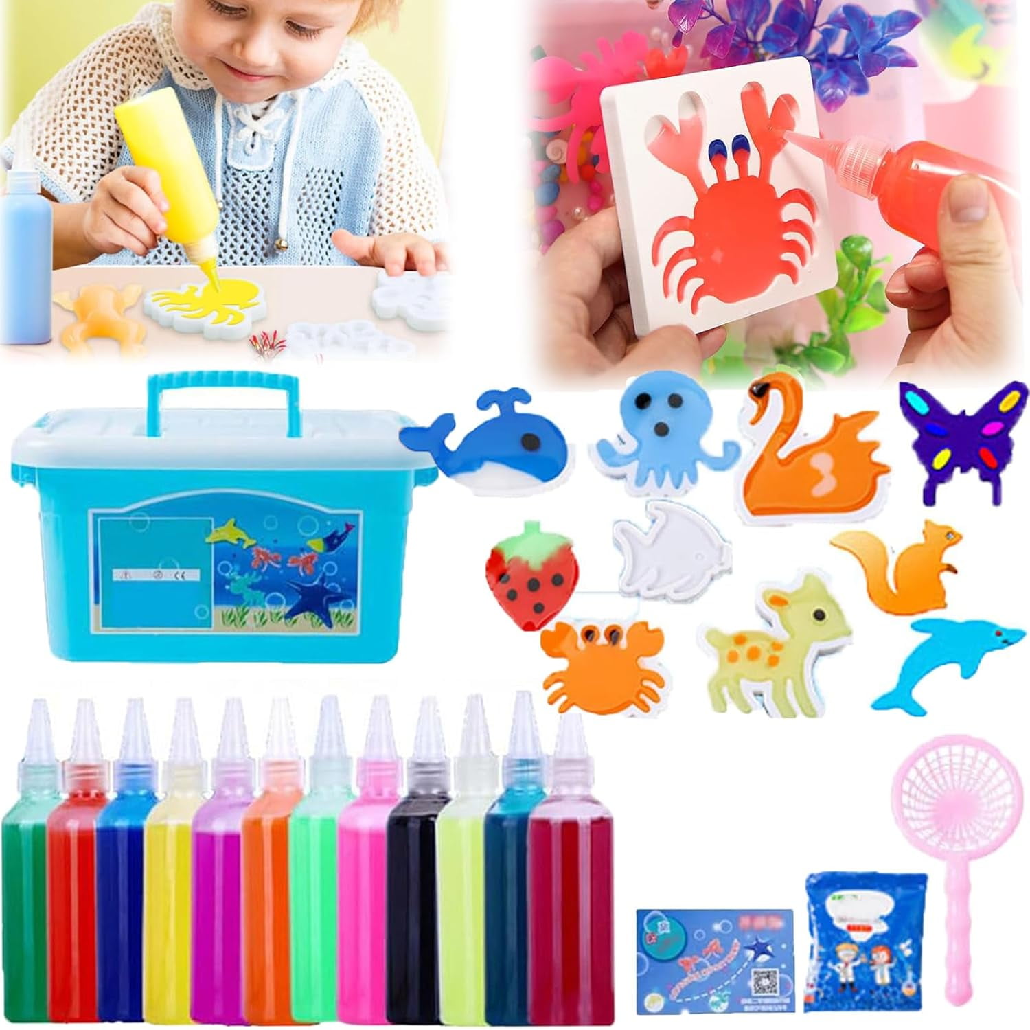 Magic Water Gel Elf Toy Kit,Magic Jelly Set,Magic Water Gel Kit,Magic ...