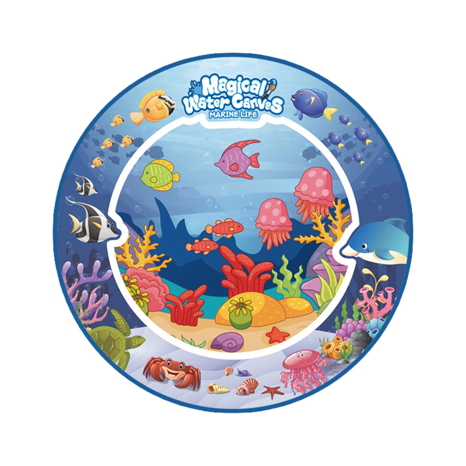 Magic Water Painting Mat for Kids Ages 4-5+ Reusable Coloring Mat with ...